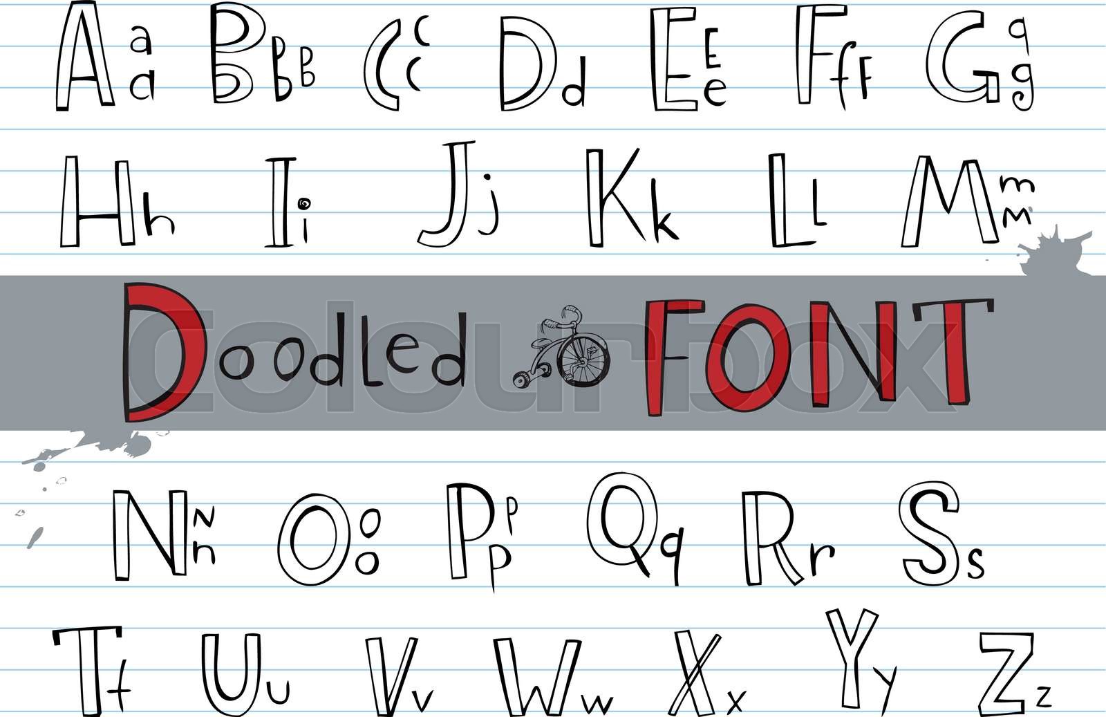 Hand drawing alphabet | Stock vector | Colourbox