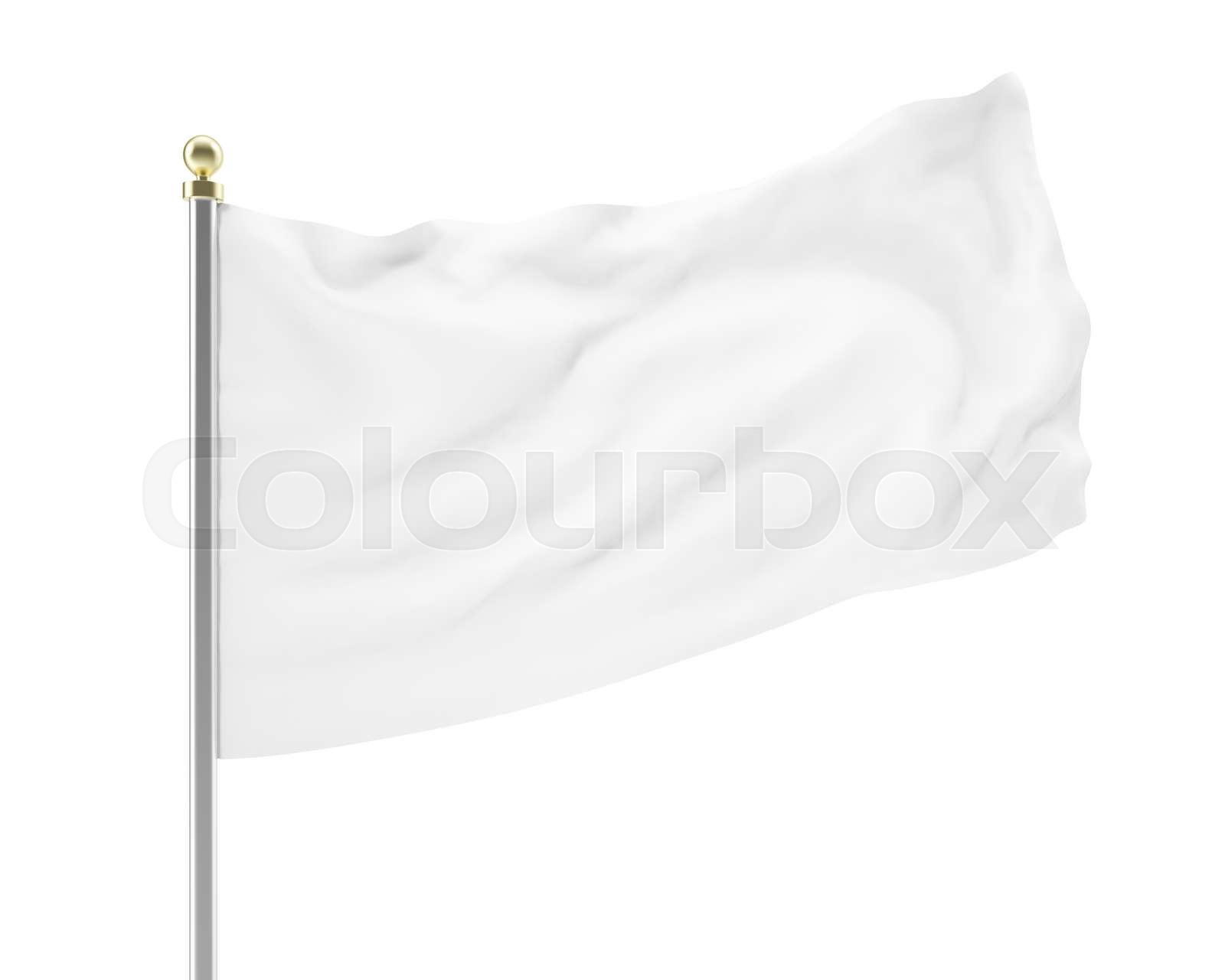 llustration of an empty white flag developing isolated. High-resolution ...