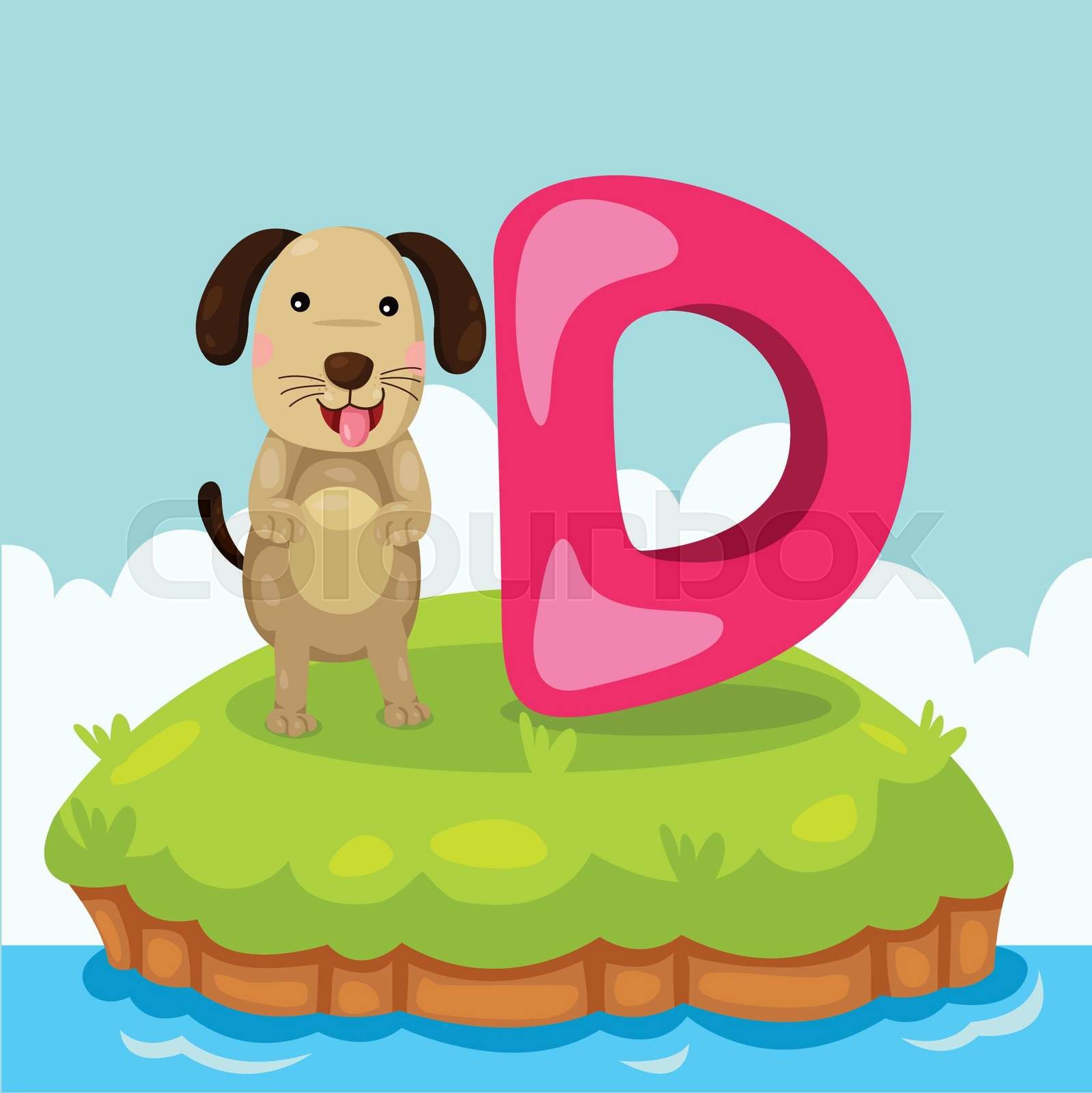 Illustrator of Letter 'D is for dog' | Stock vector | Colourbox