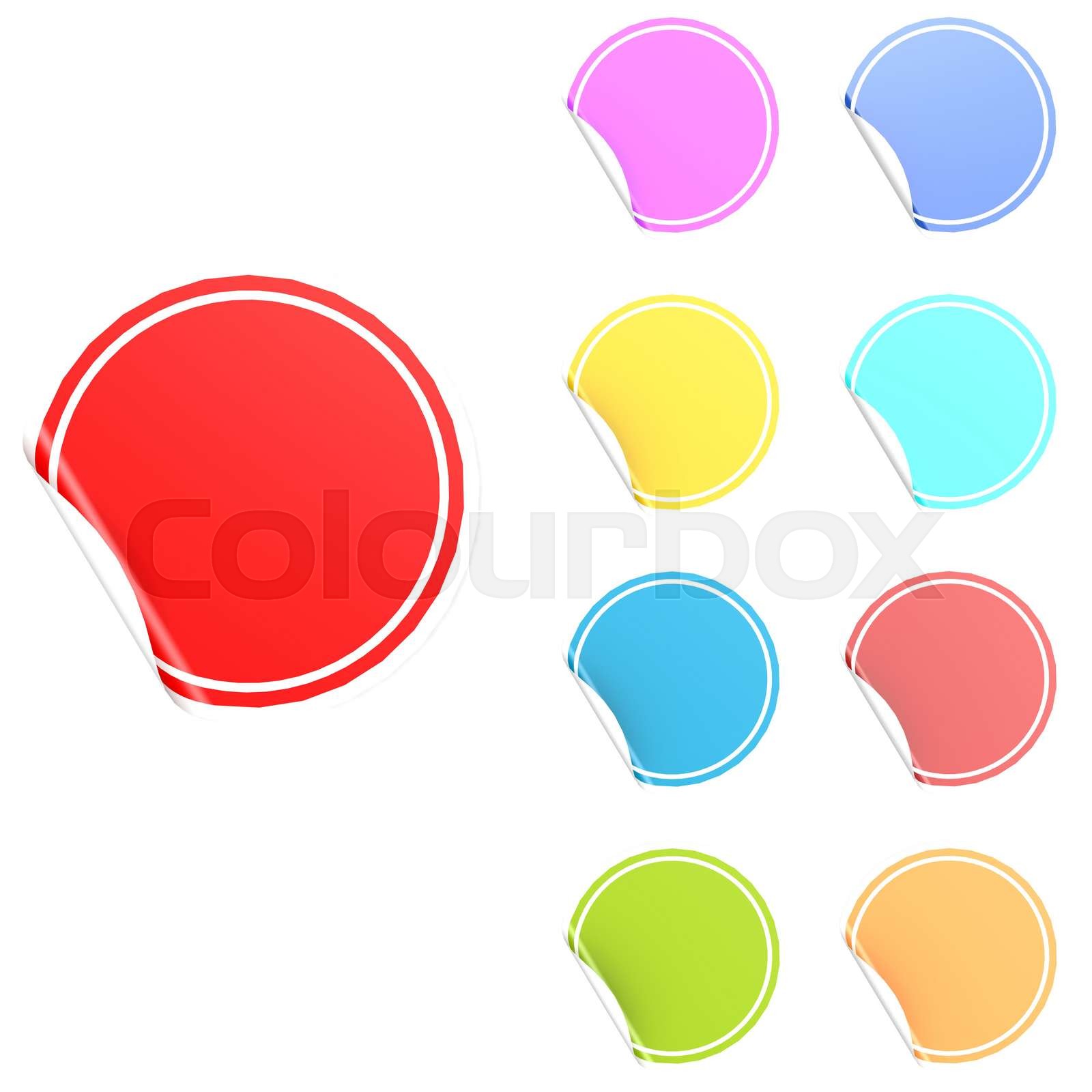 Circle label set | Stock image | Colourbox