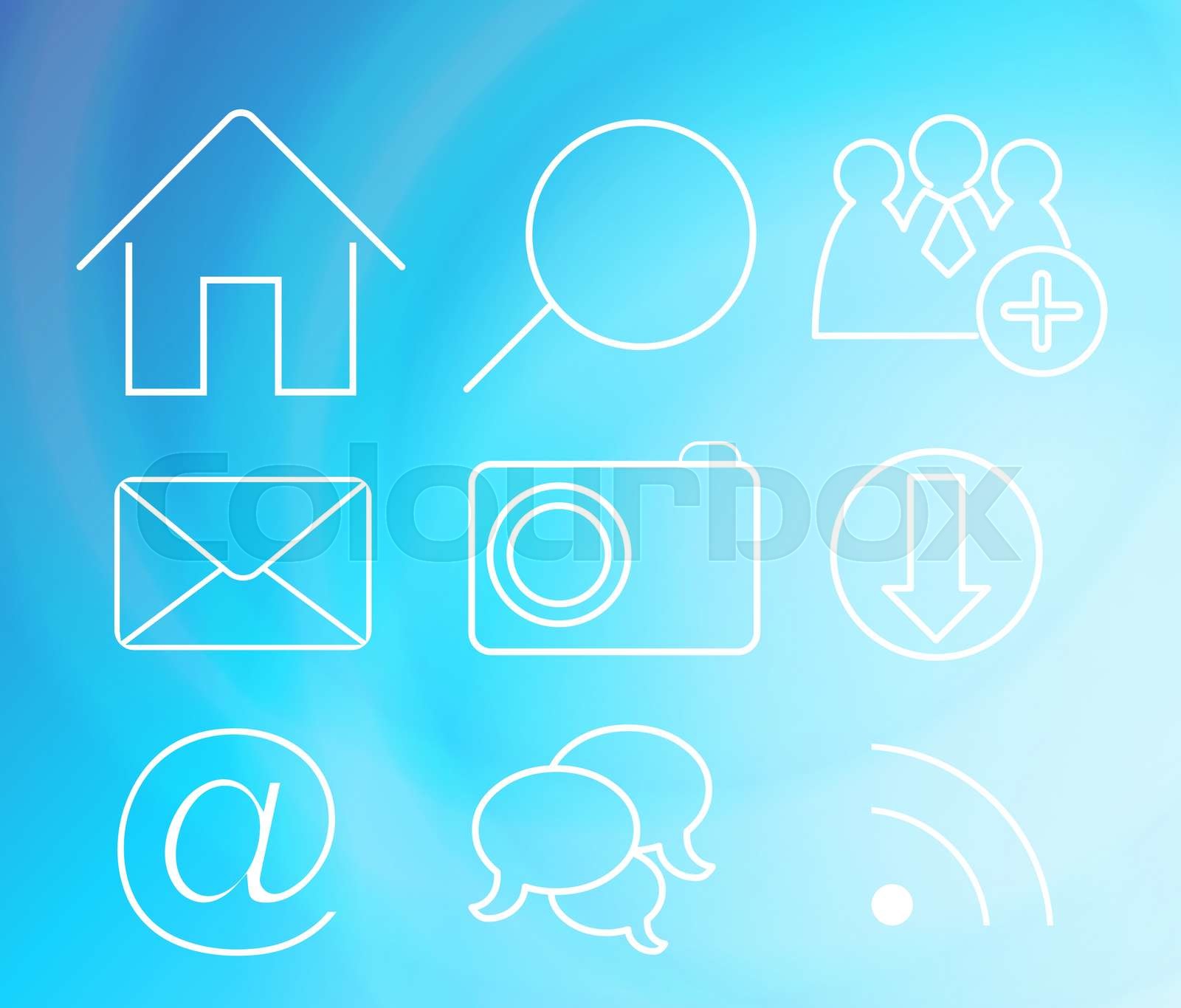 ikon, mail, moderne | Stock vektor | Colourbox