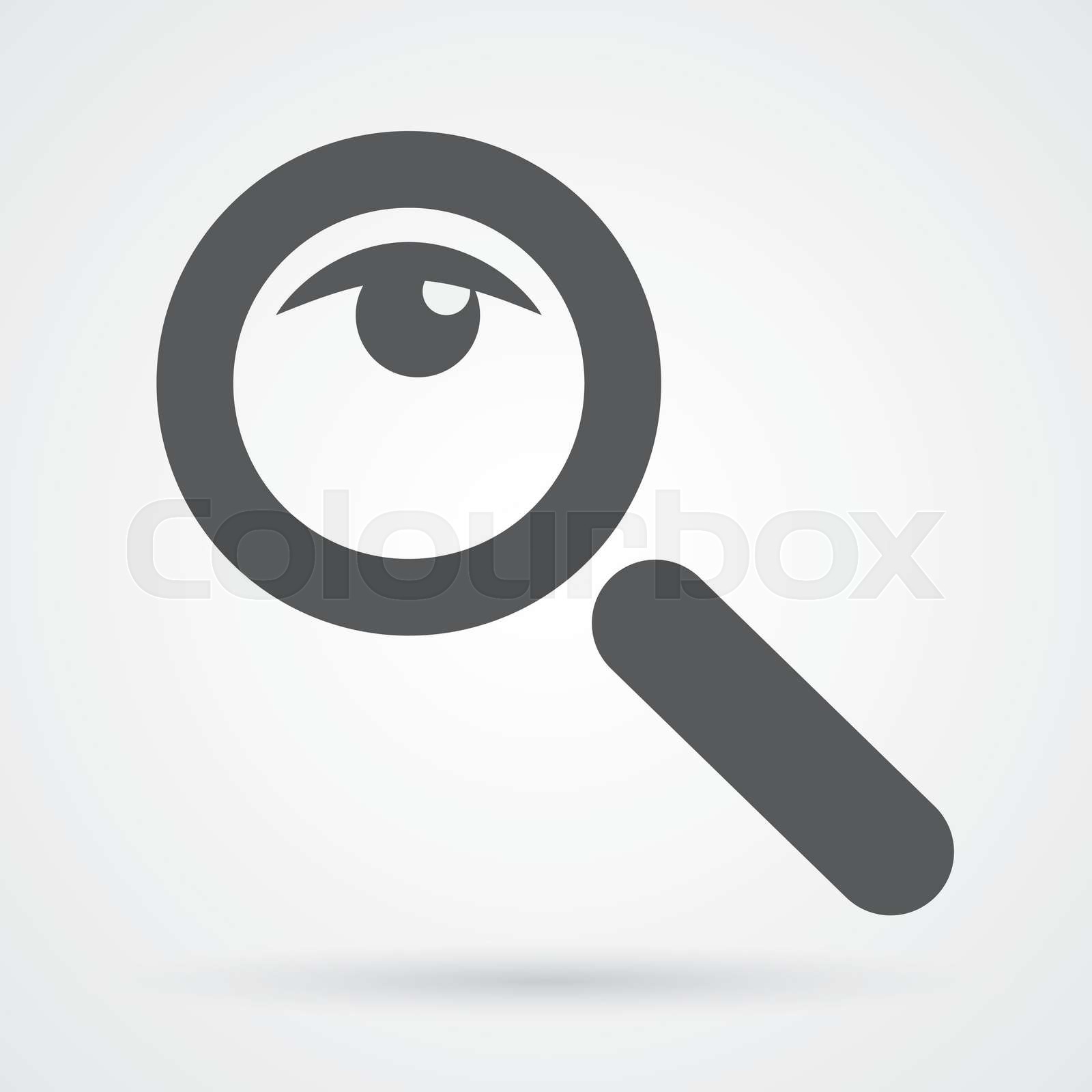 magnifier glass and eye icon | Stock vector | Colourbox
