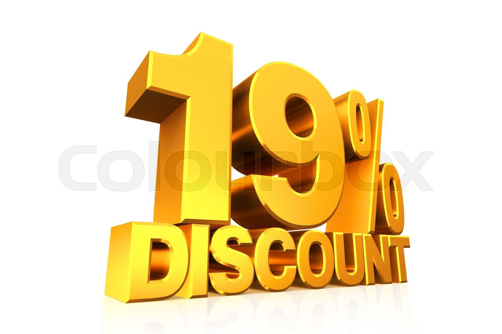 3D Render Gold Text 19 Percent Discount Stock Image Colourbox 3d-render-gold-text-19-percent-discount-stock-image-colourbox