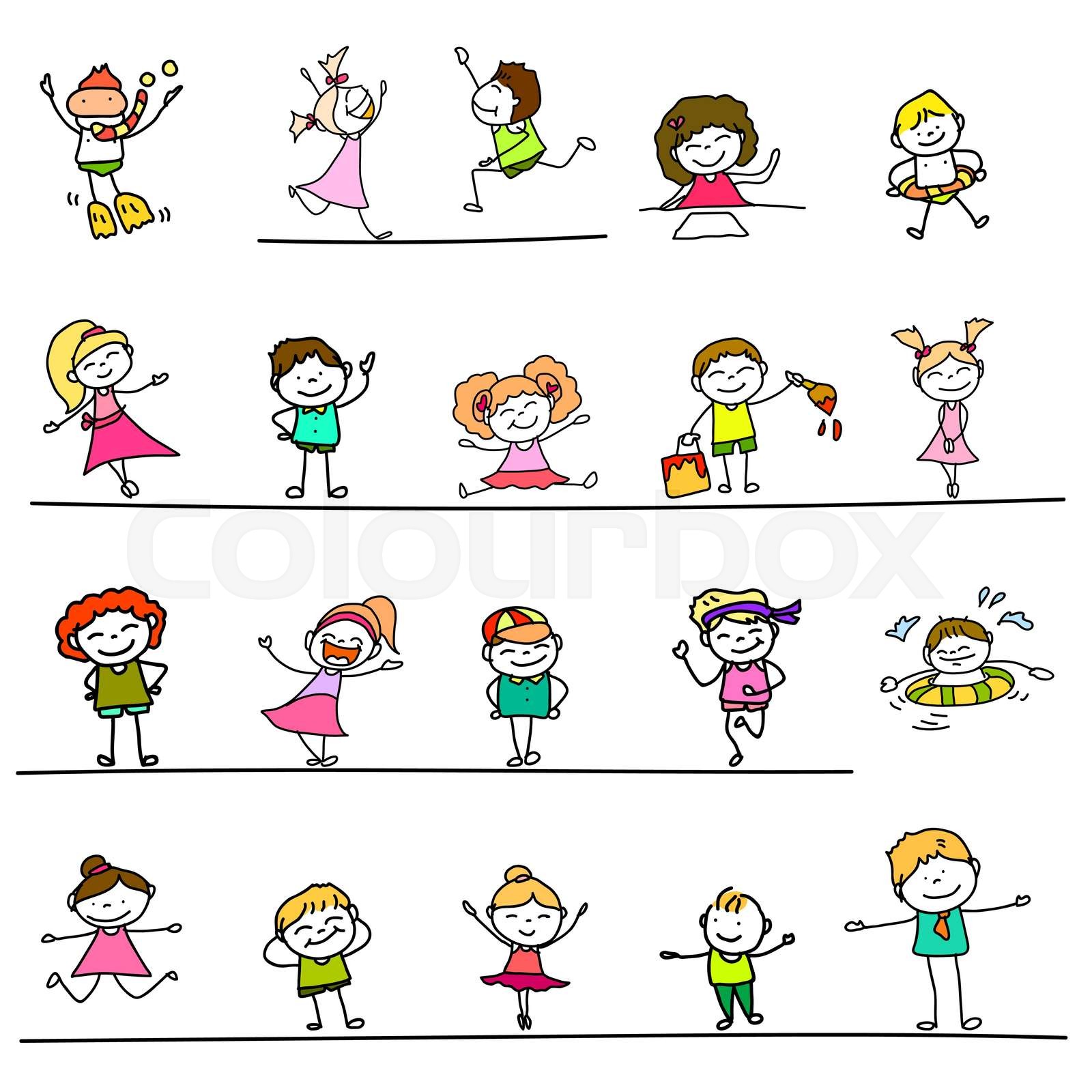 zeichnung, kids, kinder | Stock-Vektor | Colourbox