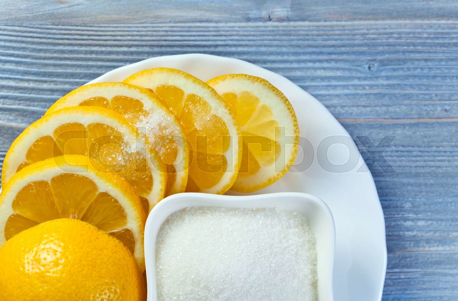 lemon with sugar | Stock image | Colourbox
