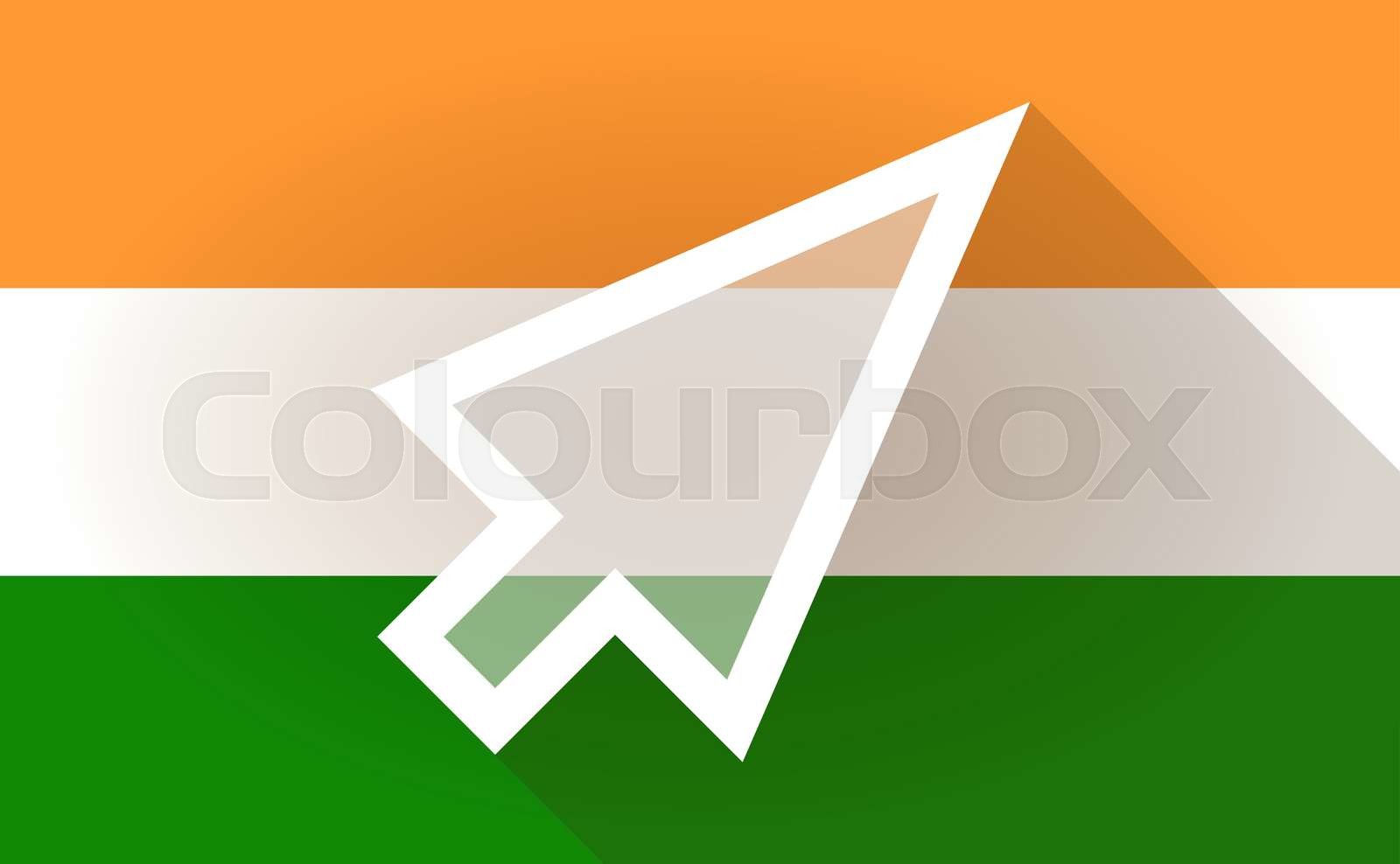India flag icon with a cursor | Stock vector | Colourbox