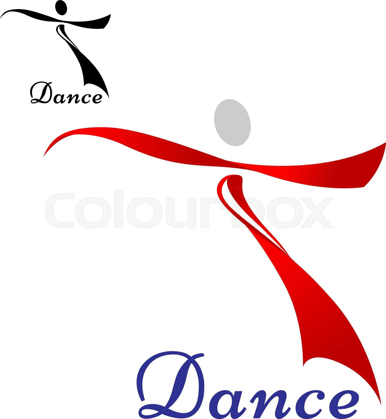 Dancing woman abstract icon or symbol | Stock vector | Colourbox