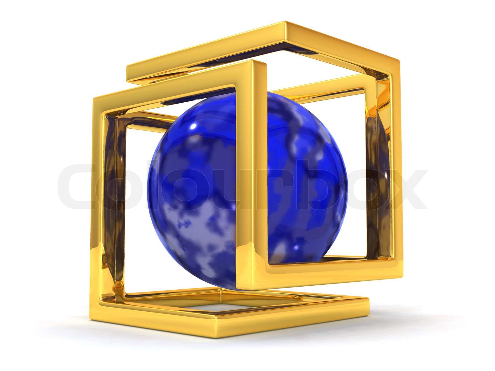 Abstract image. Sphere and symbol of Infinity. 3d | Stock image | Colourbox