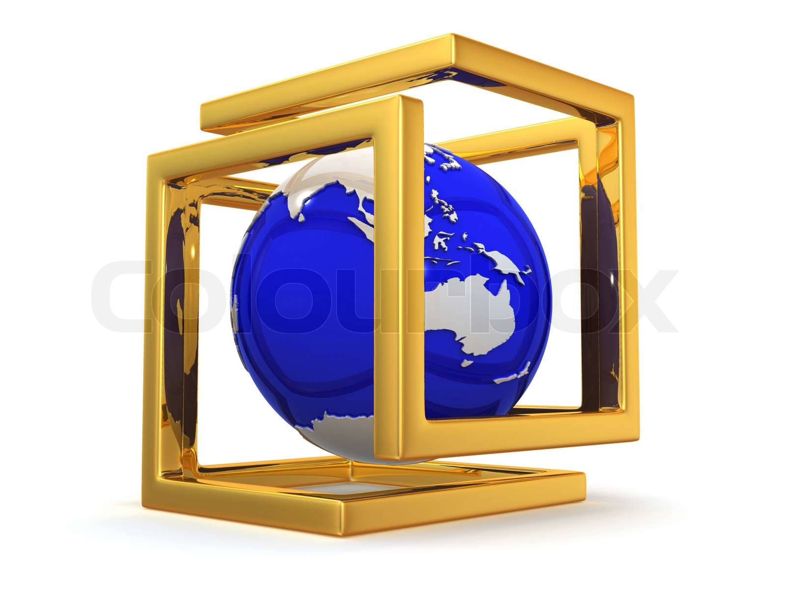 Abstract image. Sphere and symbol of Infinity. 3d | Stock image | Colourbox