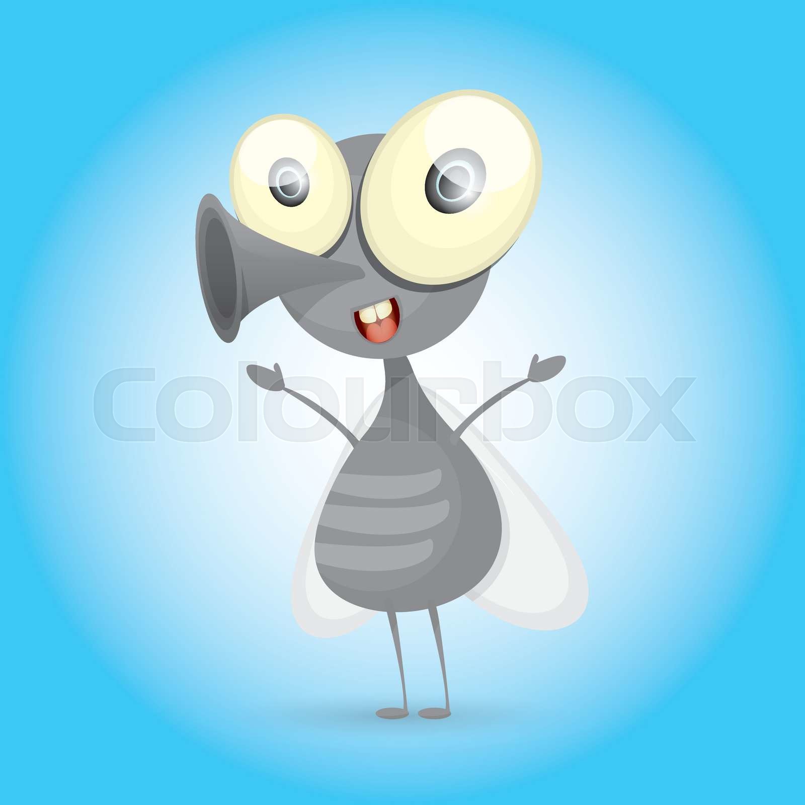 cartoon cute bright fly insect | Stock vector | Colourbox