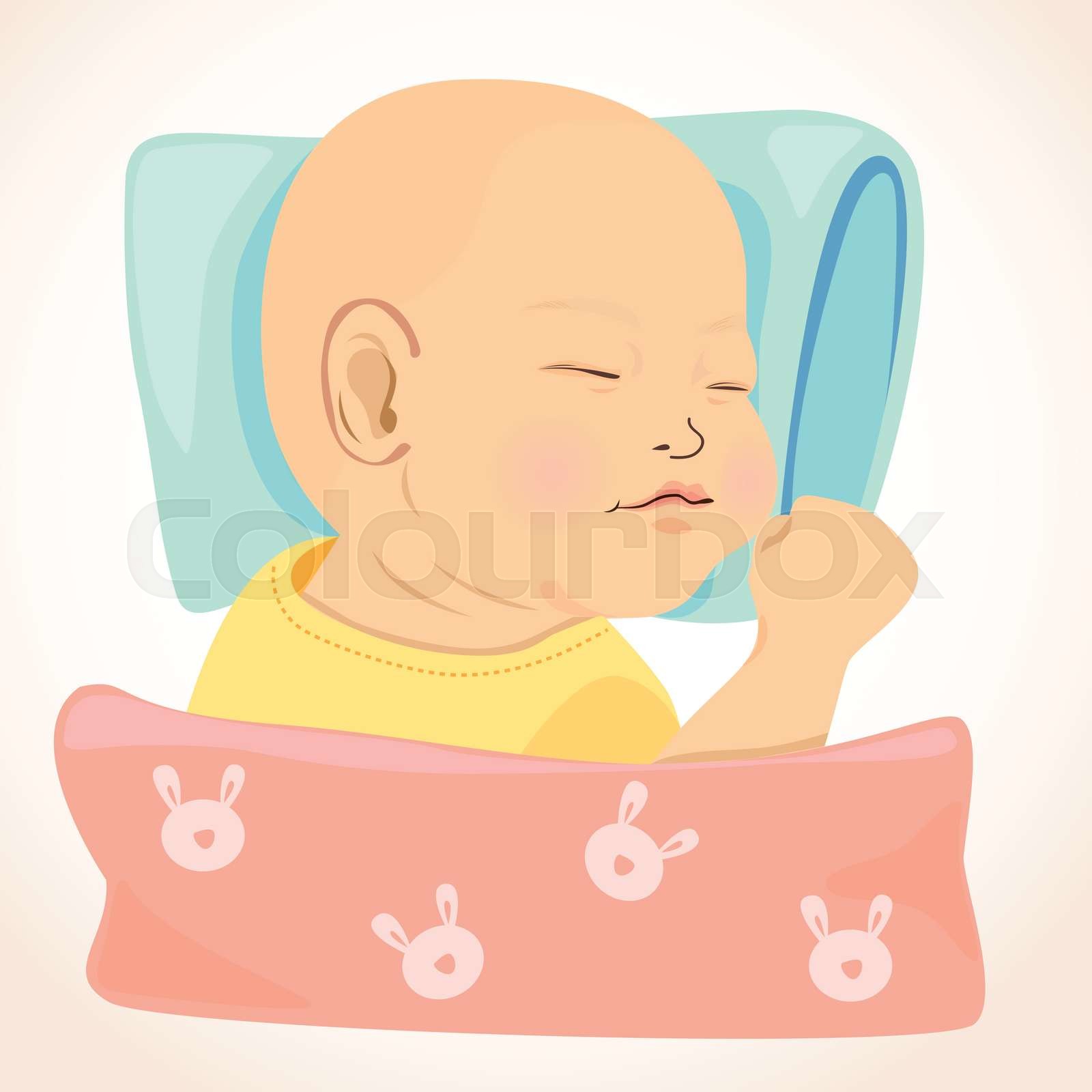 sleeping baby | Stock vector | Colourbox