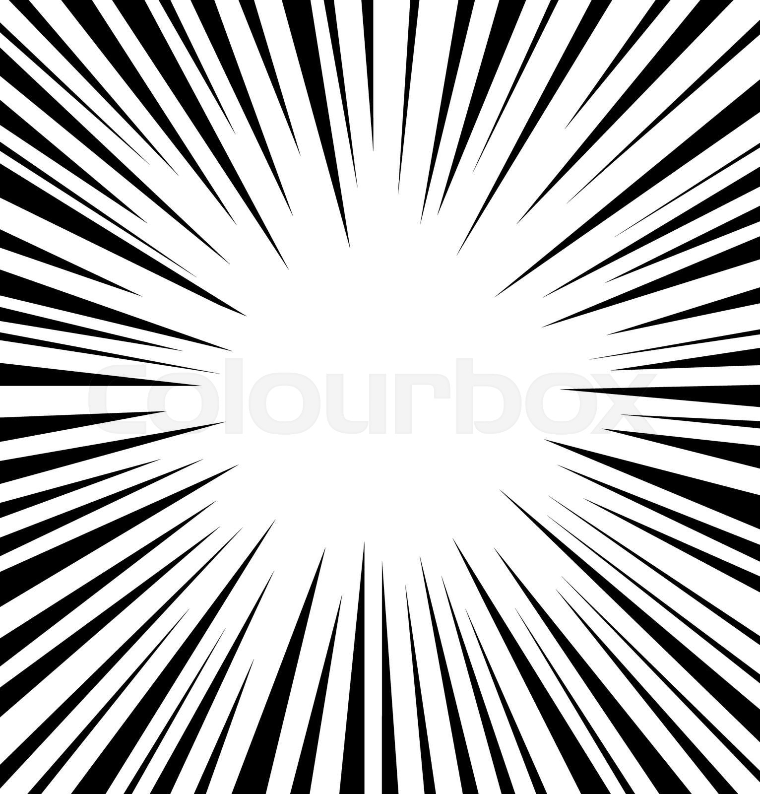 Comic speed radial background | Stock vector | Colourbox