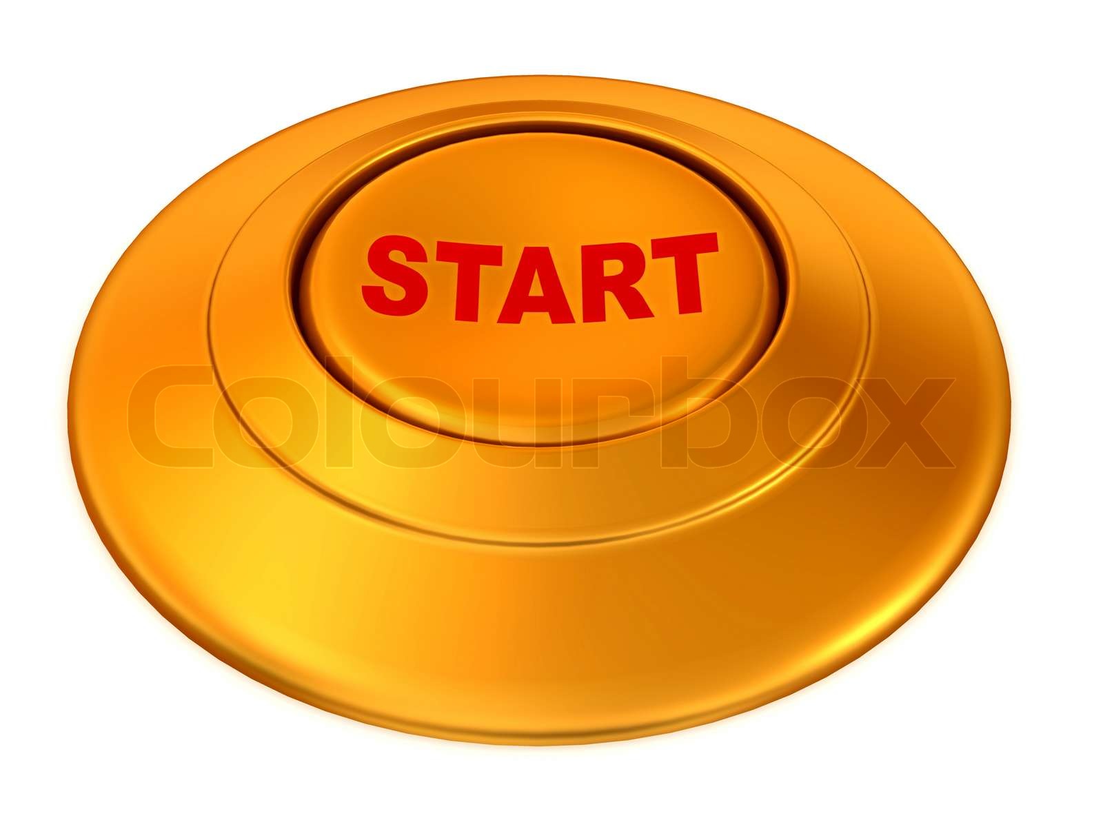 Button Start. 3d | Stock image | Colourbox