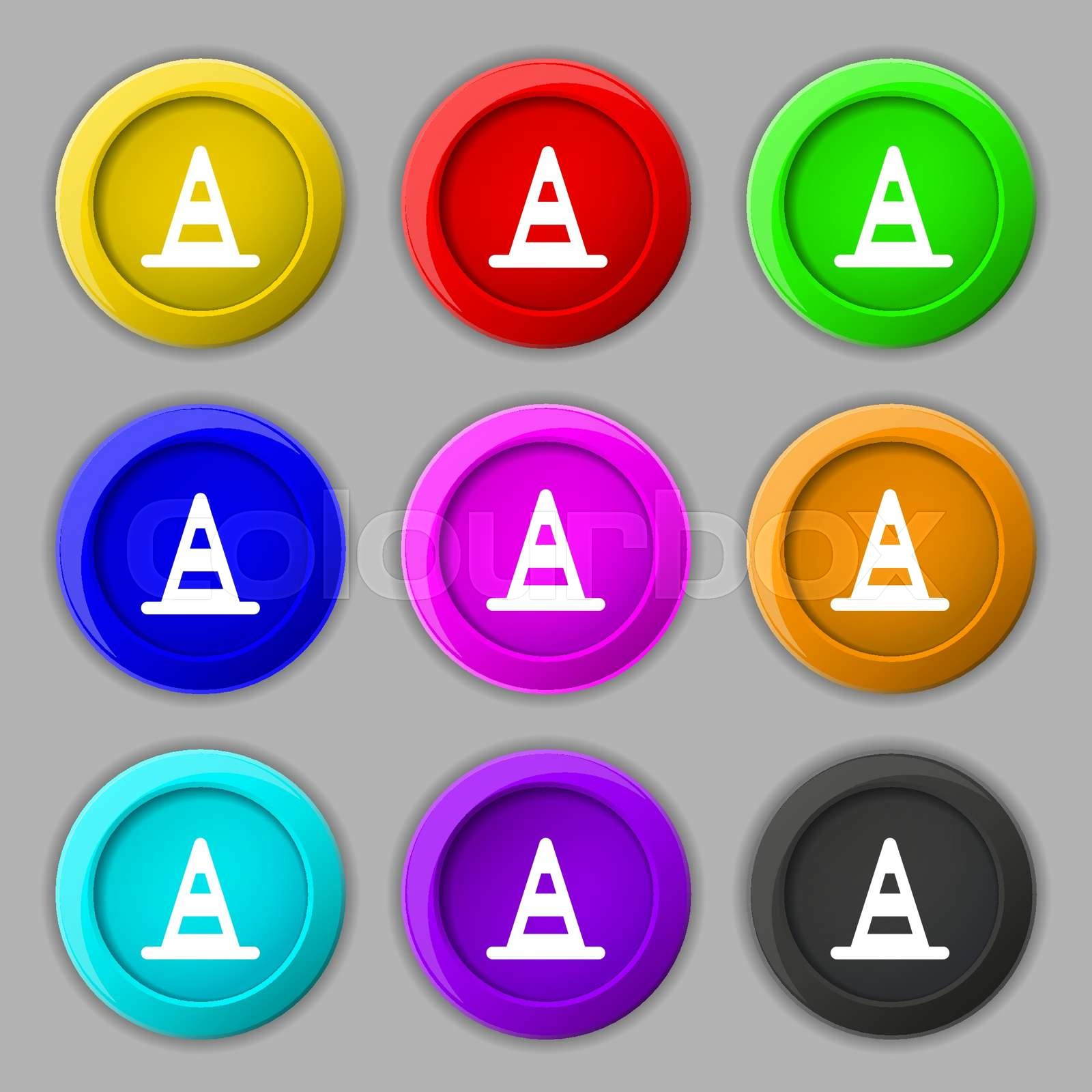 icon, hindernis, hütchen | Stock-Vektor | Colourbox