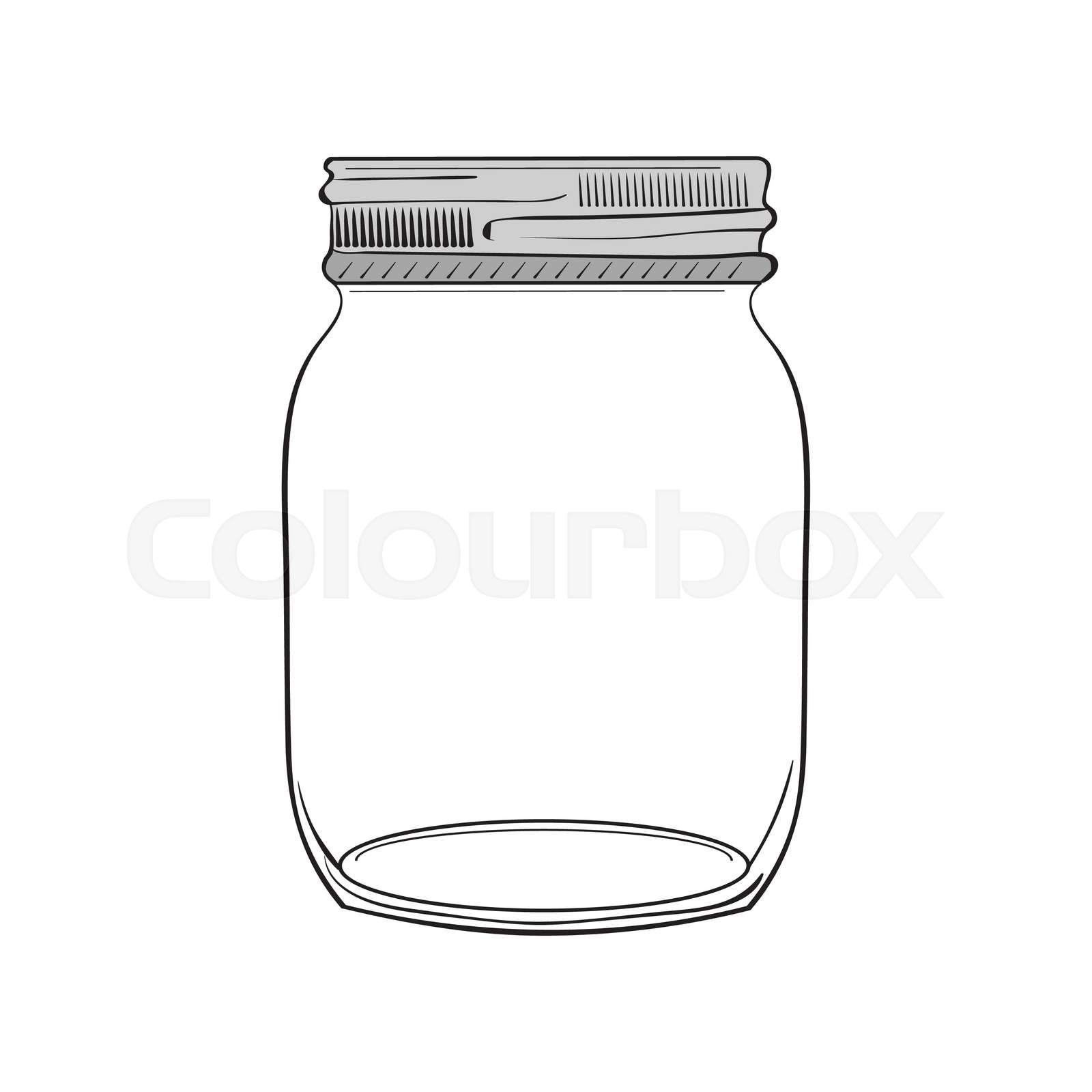 Illustration of hand drawn jar | Stock vector | Colourbox