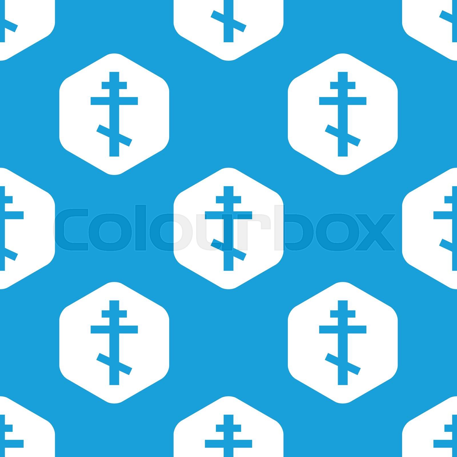 Orthodox cross hexagon pattern | Stock vector | Colourbox