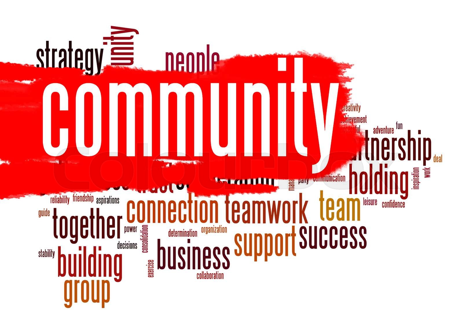 Community word cloud | Stock image | Colourbox