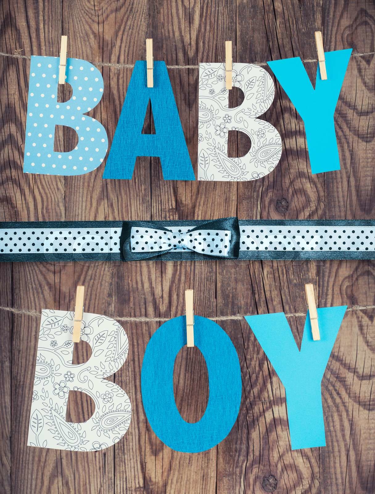 letters of word baby boy | Stock image | Colourbox