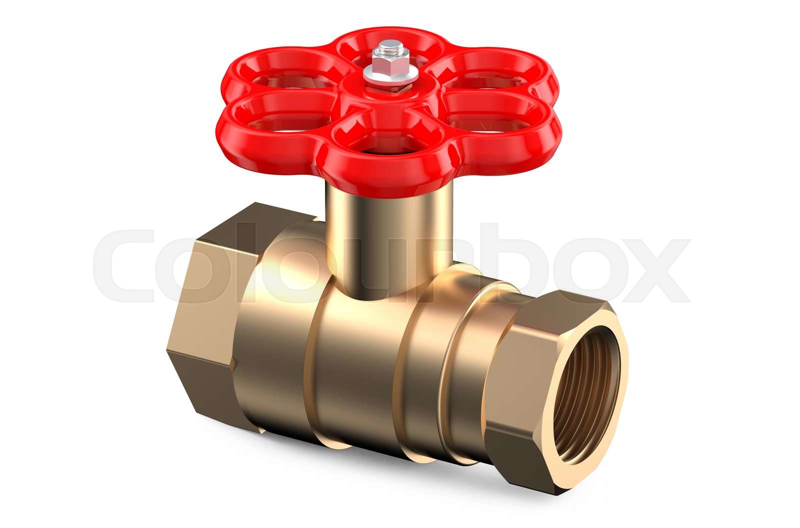 red valve | Stock image | Colourbox