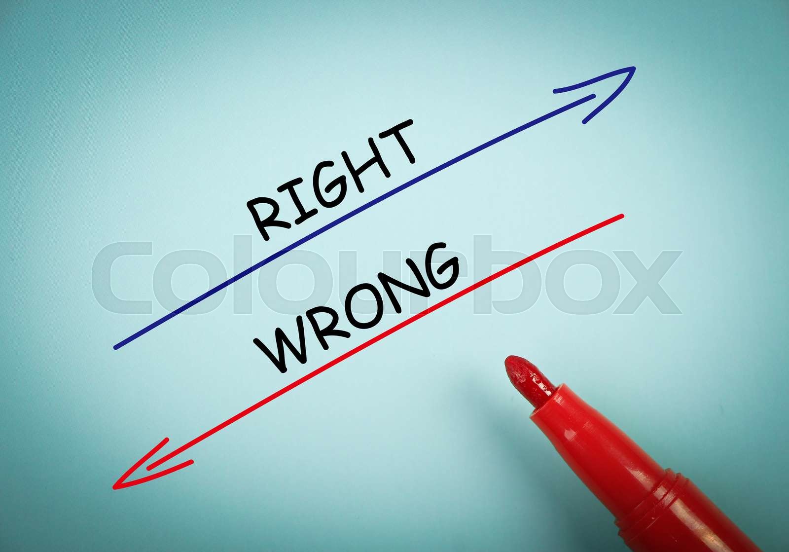 Right and wrong | Stock image | Colourbox