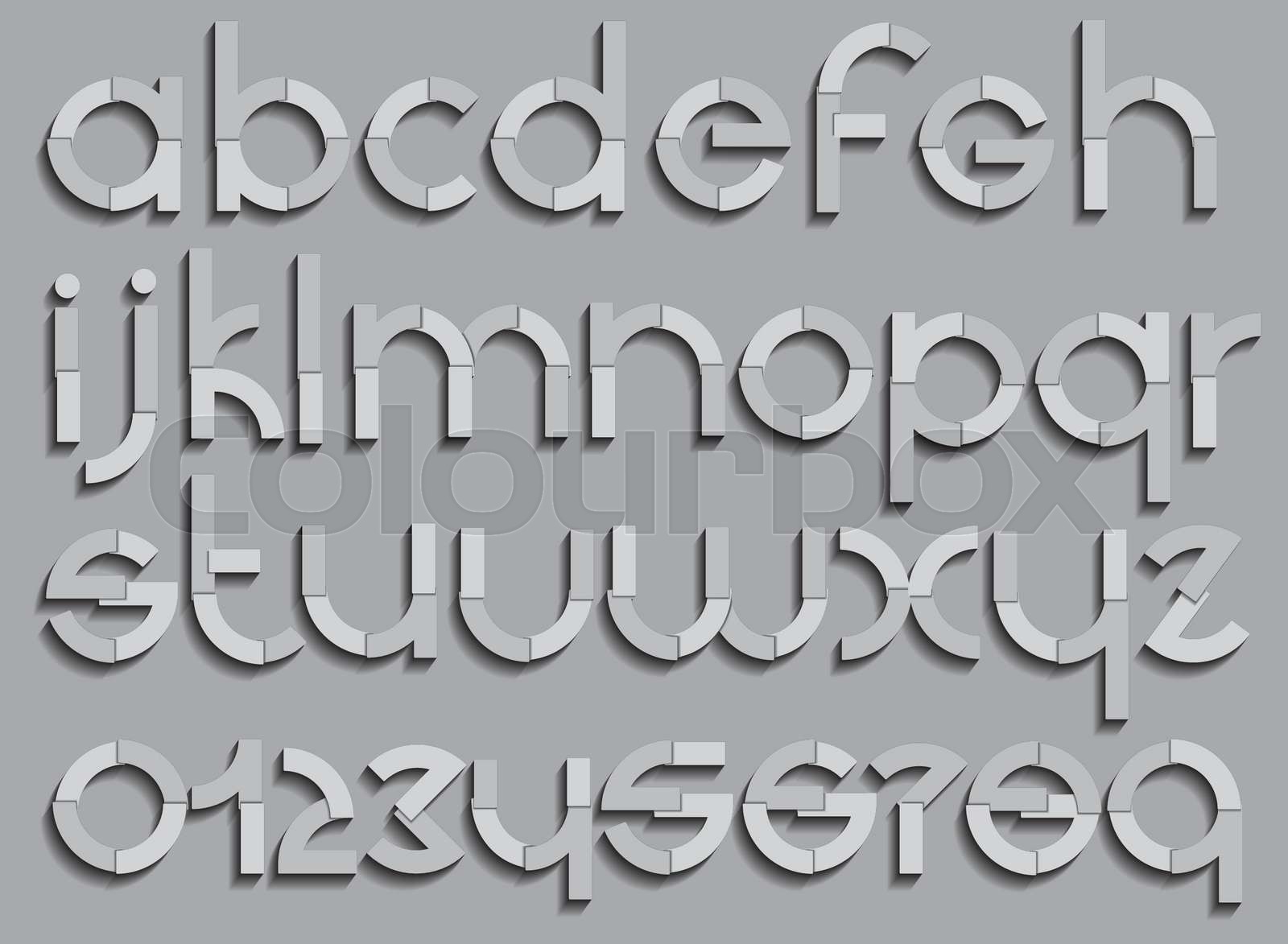 Set of letters font type. Vector | Stock vector | Colourbox