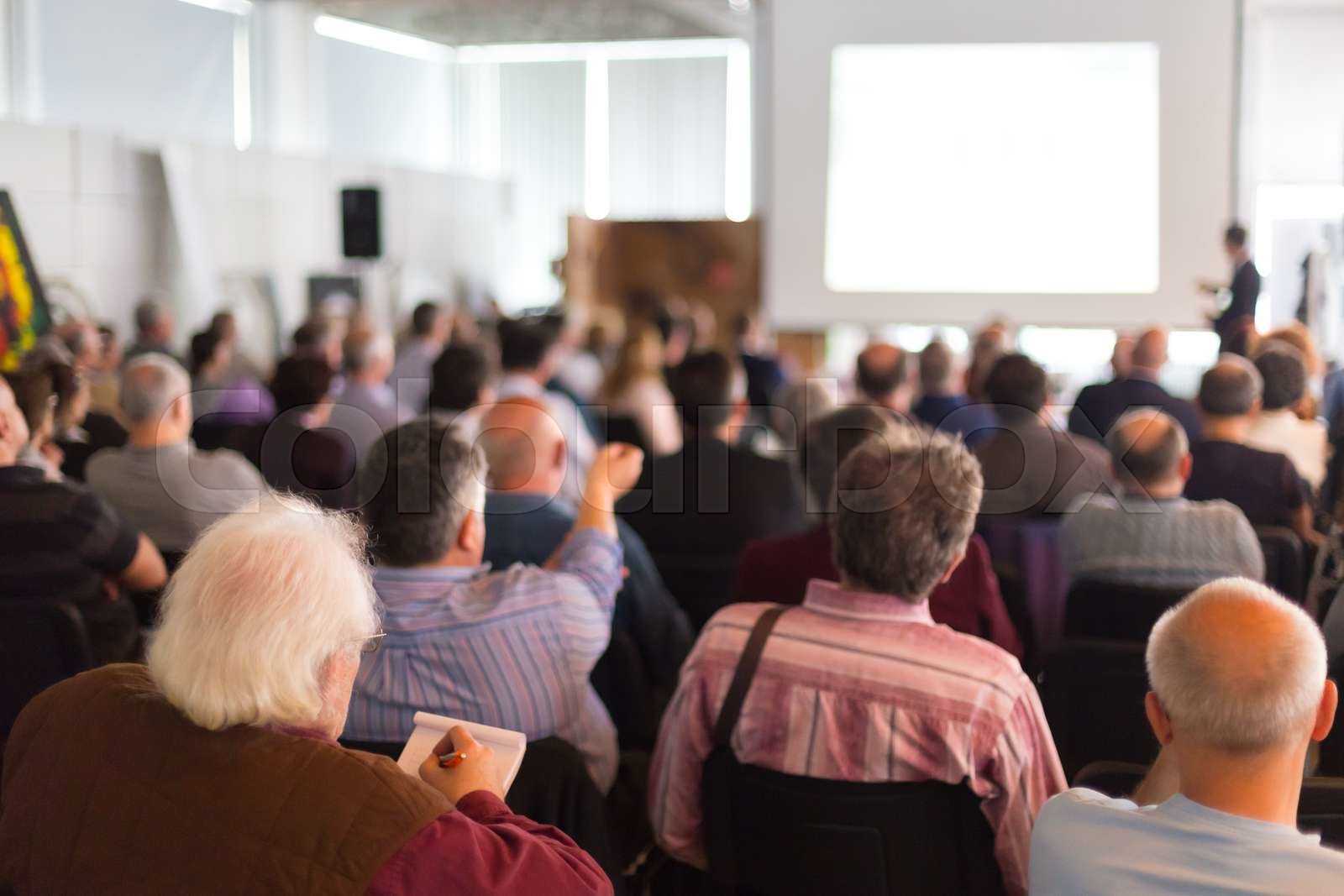 Audience in the lecture hall. | Stock image | Colourbox