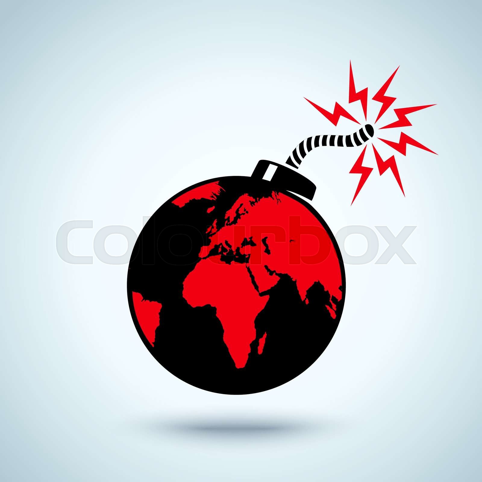 Earth as a bomb | Stock vector | Colourbox