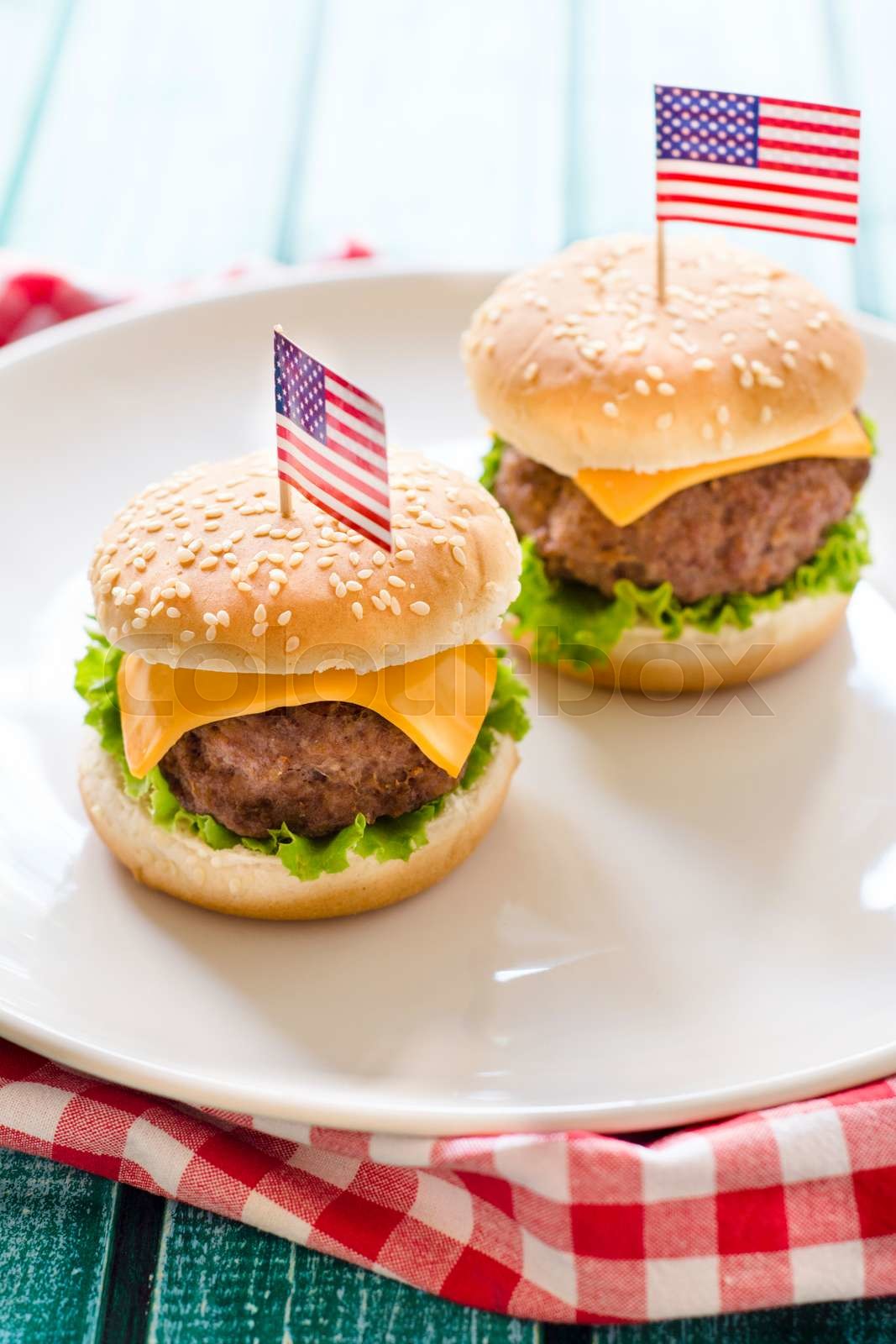 Mini beef burgers | Stock image | Colourbox