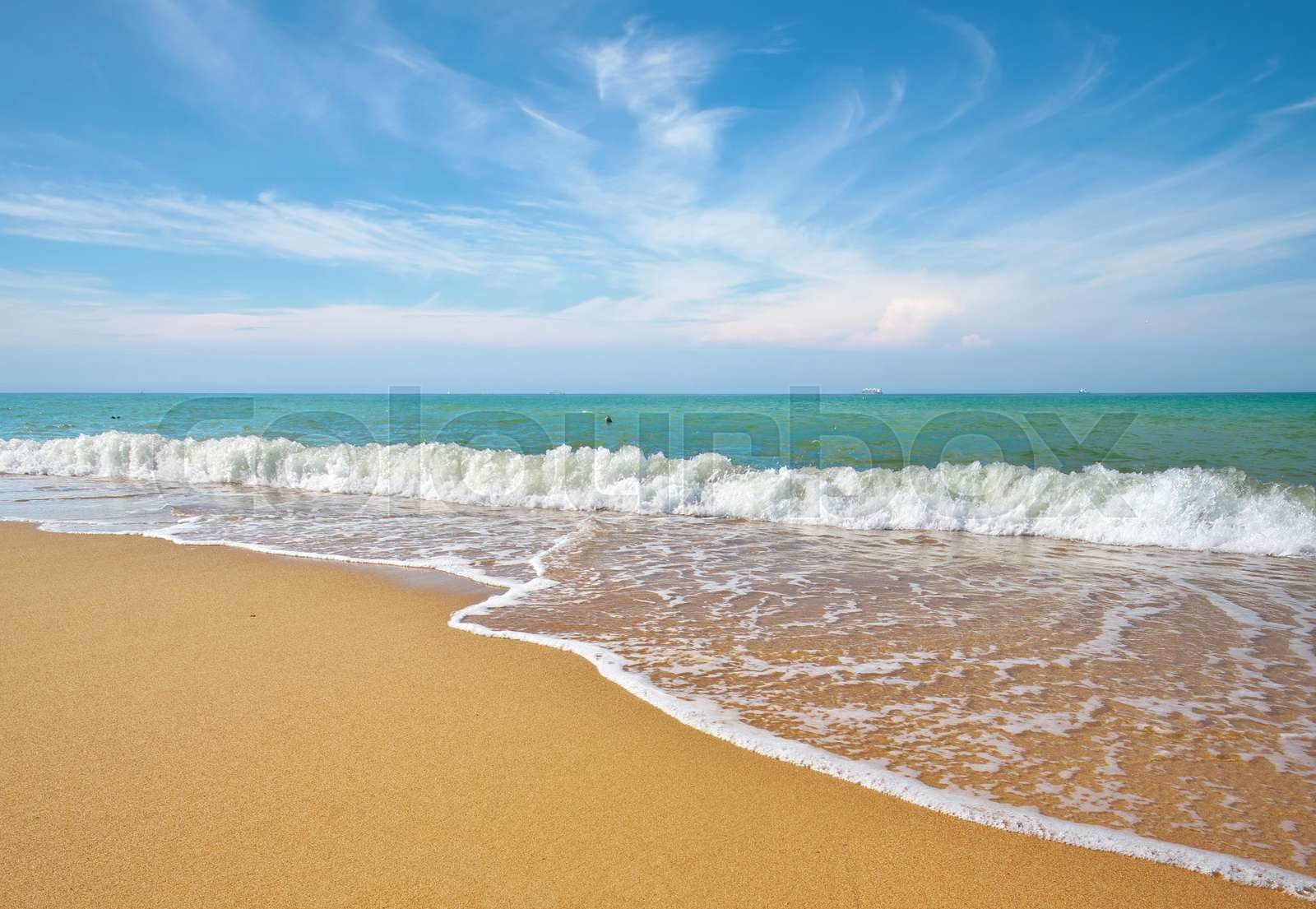 Sea and sand on the beach. | Stock image | Colourbox