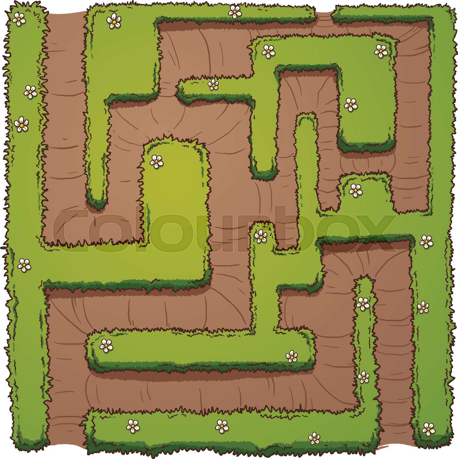 Hedge maze | Stock vector | Colourbox