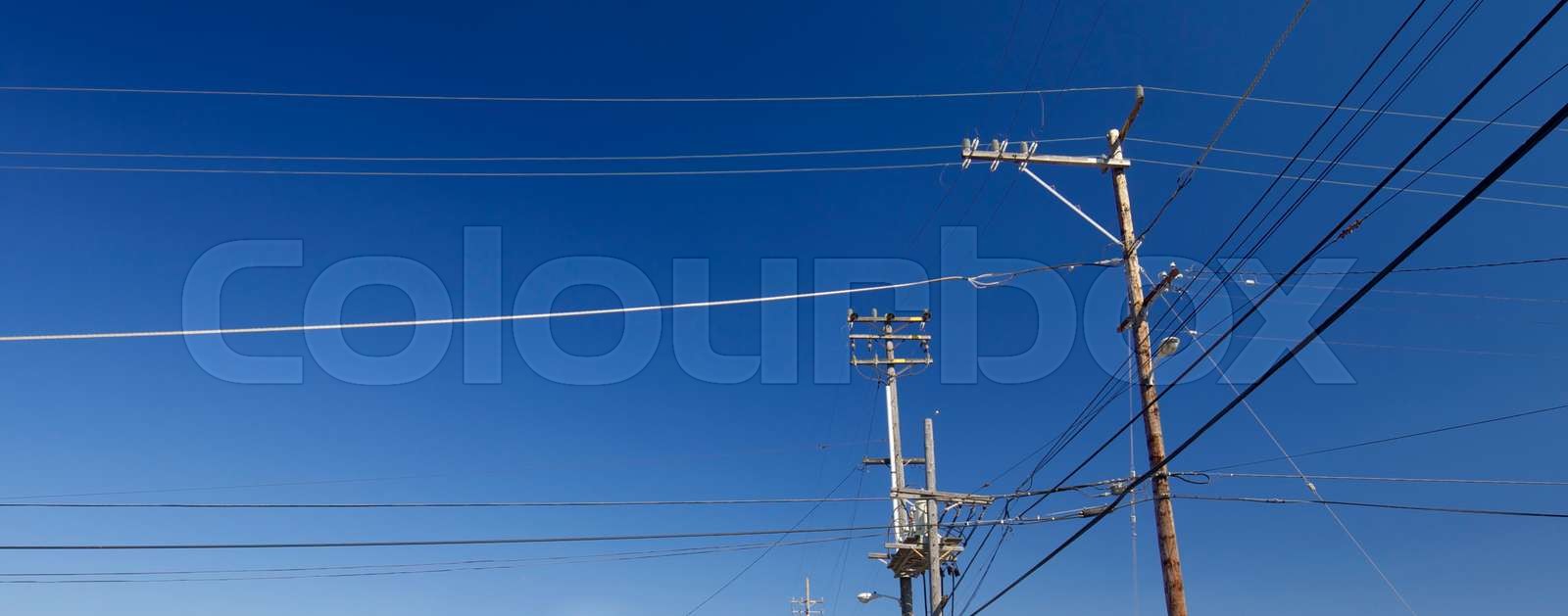 Wooden pylon | Stock image | Colourbox