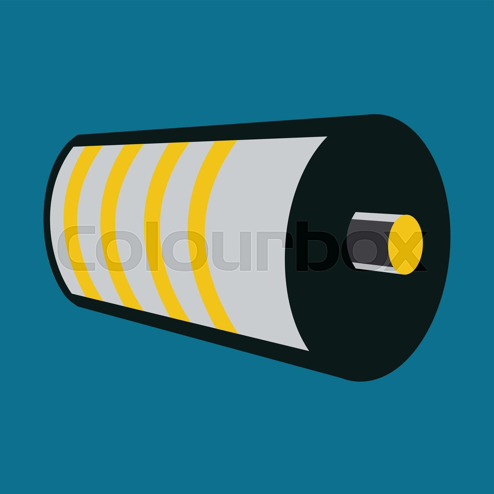 Battery Icon. Half Charged Battery Status. Yellow Level Indicator ...