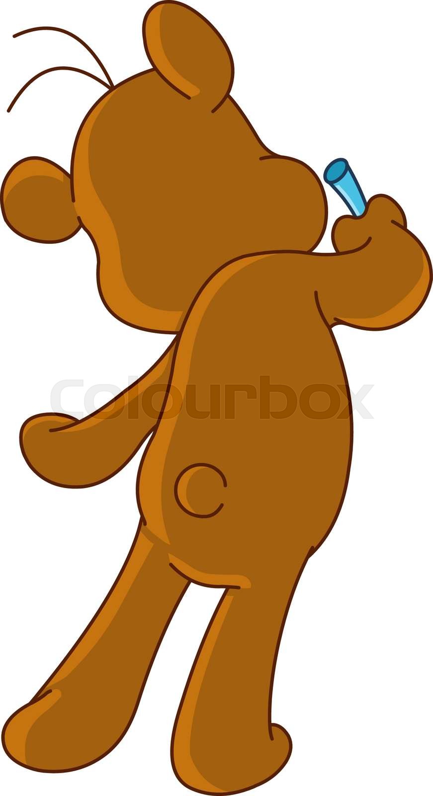 bamse, tegning, væg | Stock vektor | Colourbox