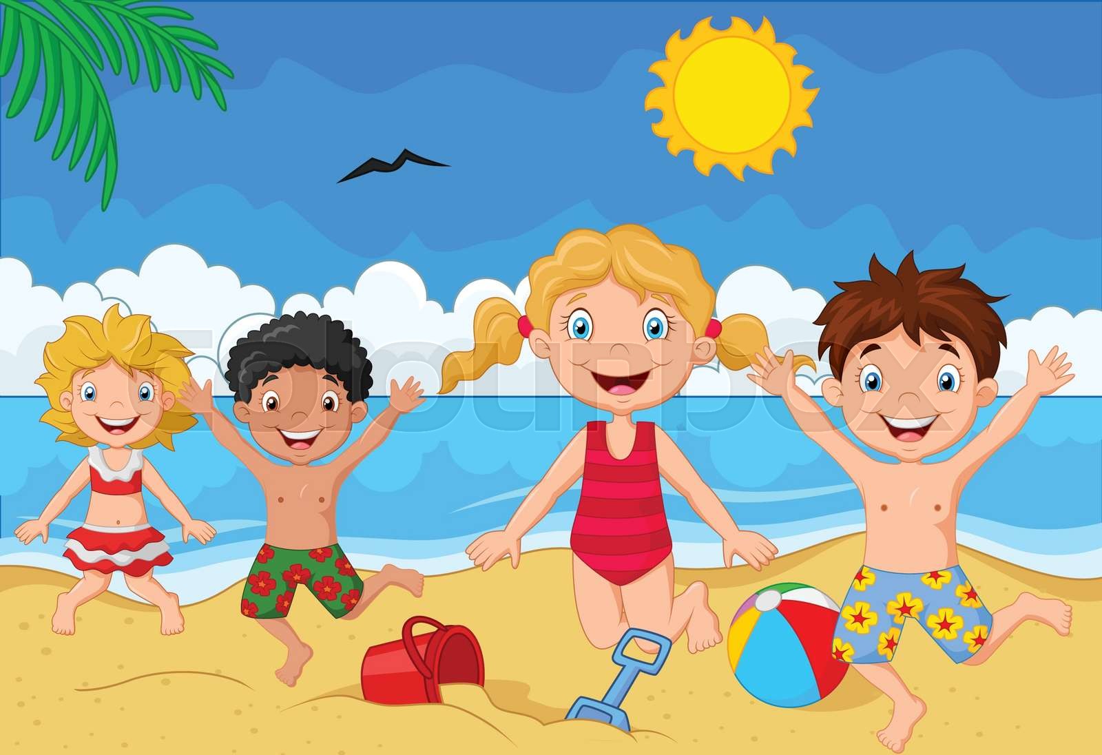 Cartoon summer day | Stock vector | Colourbox