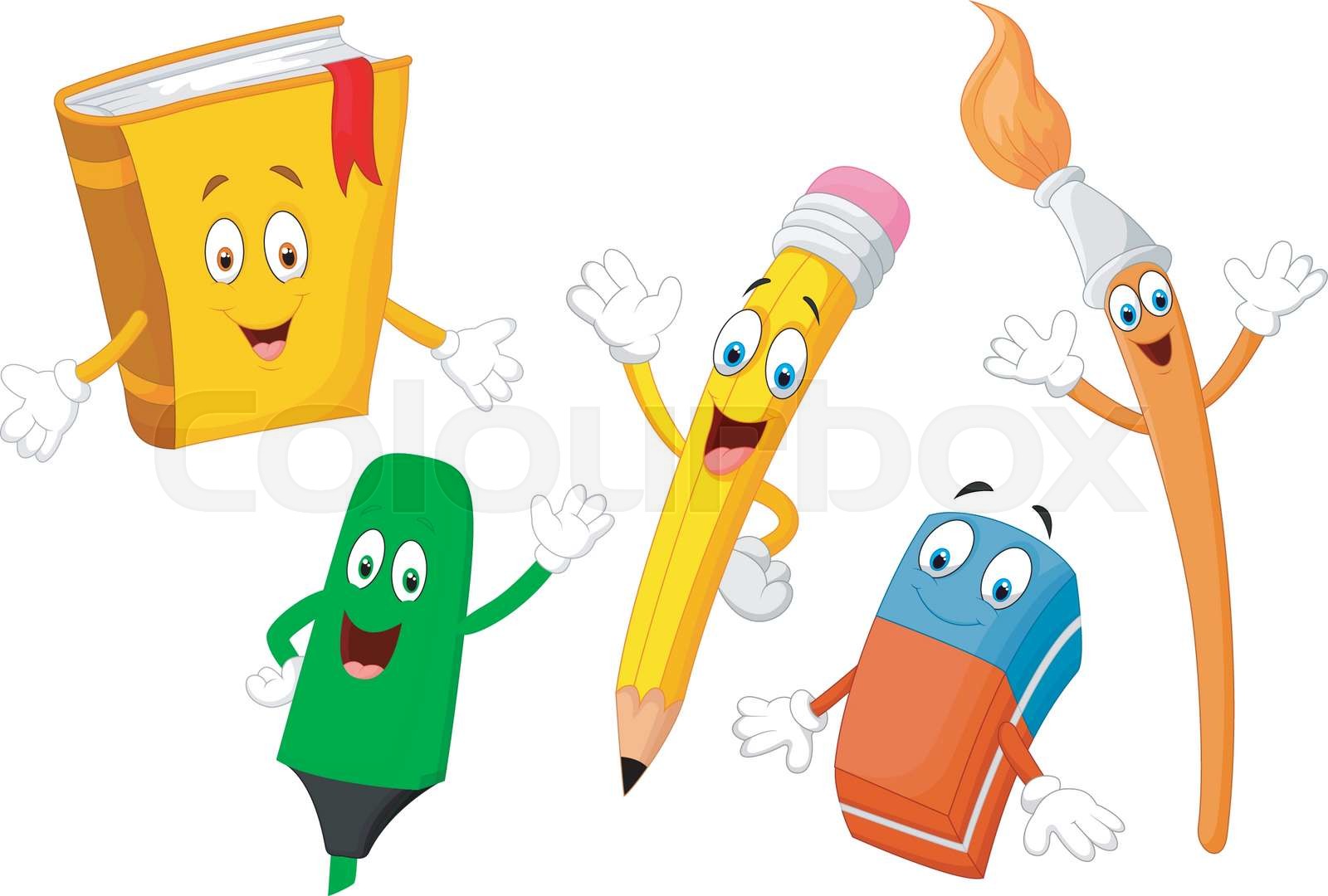 Cute cartoon stationery child | Stock vector | Colourbox