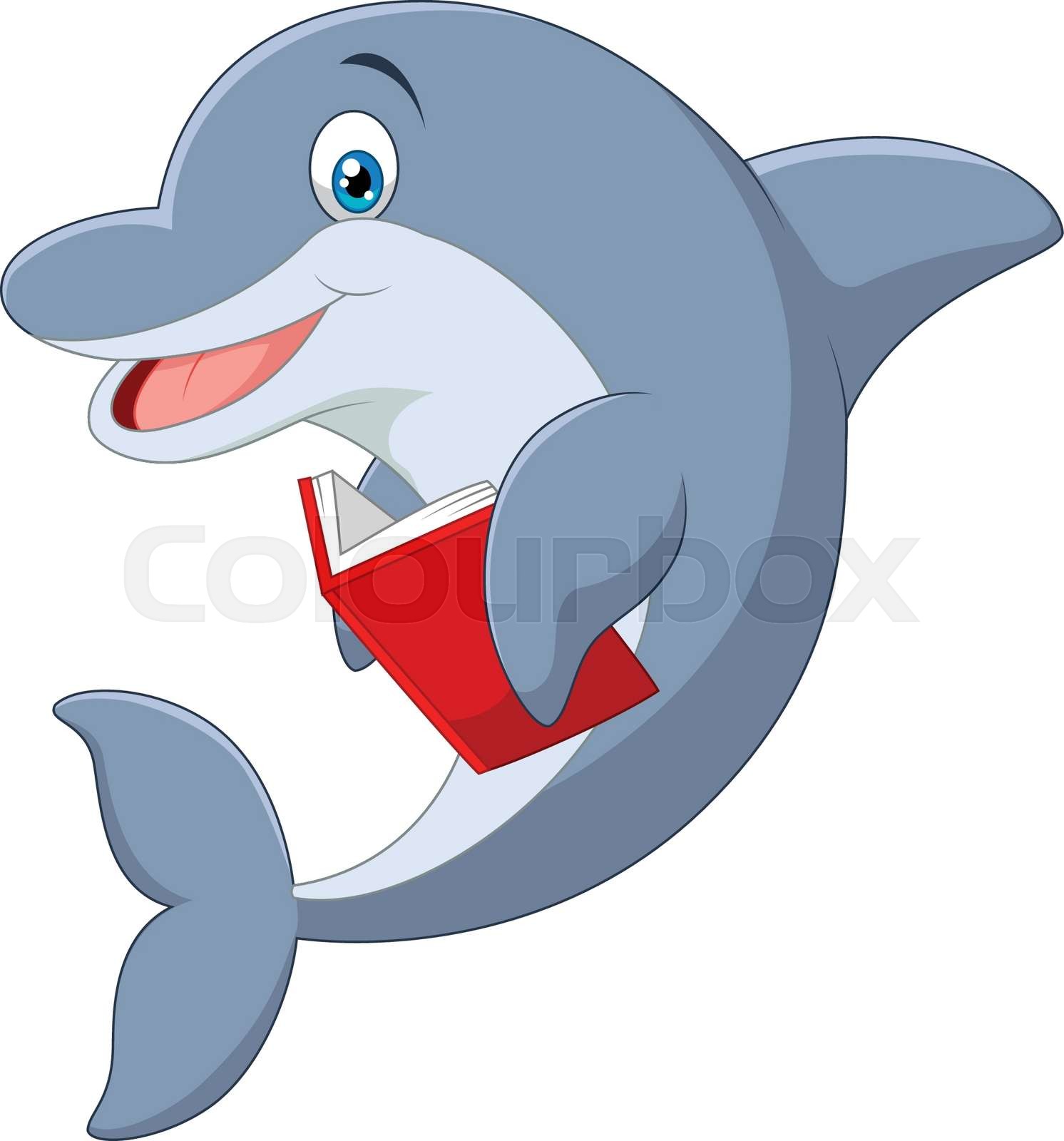 delfin, cartoon, tier | Stock-Vektor | Colourbox