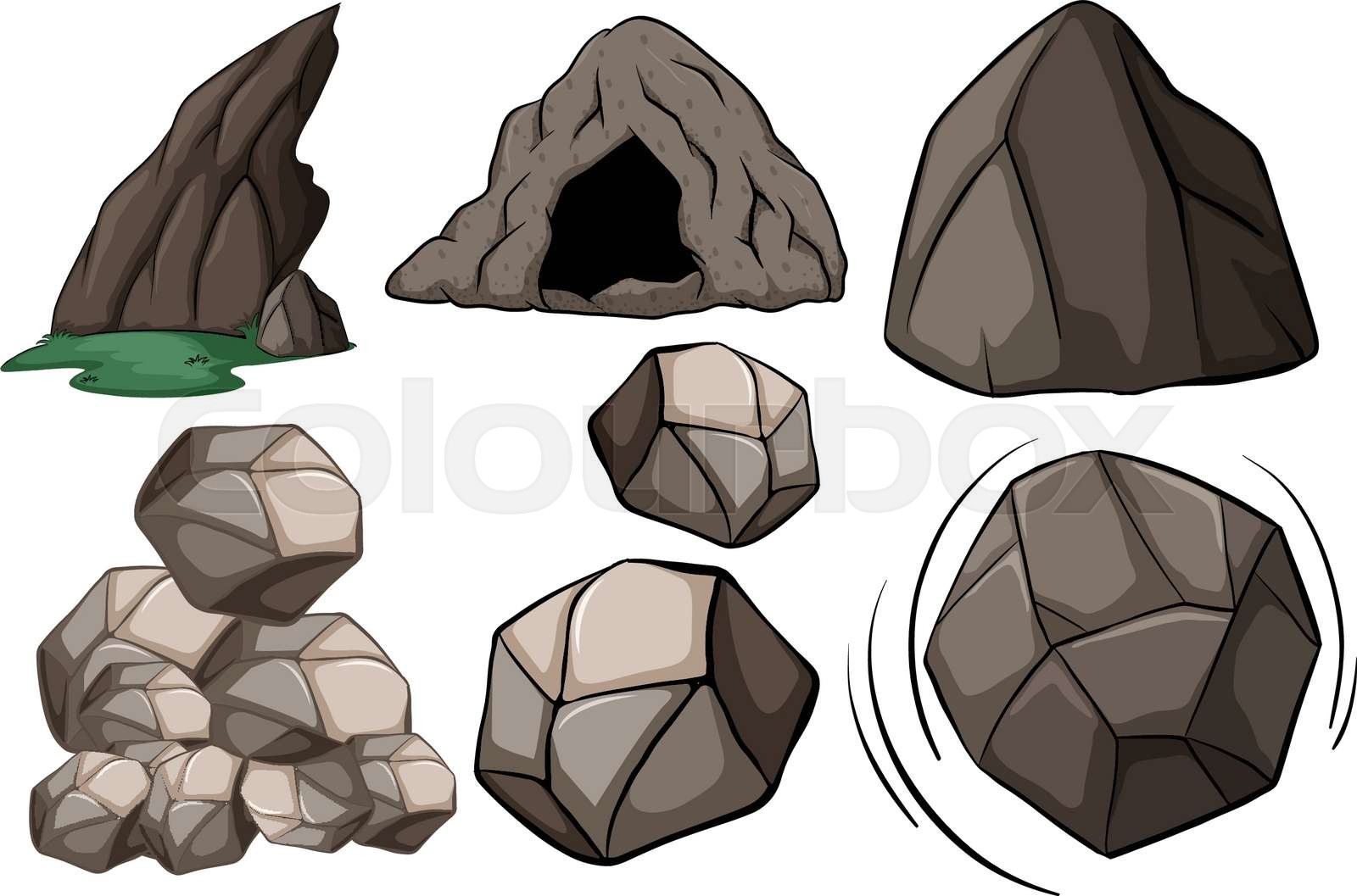 sten, tegning, resourcer | Stock vektor | Colourbox