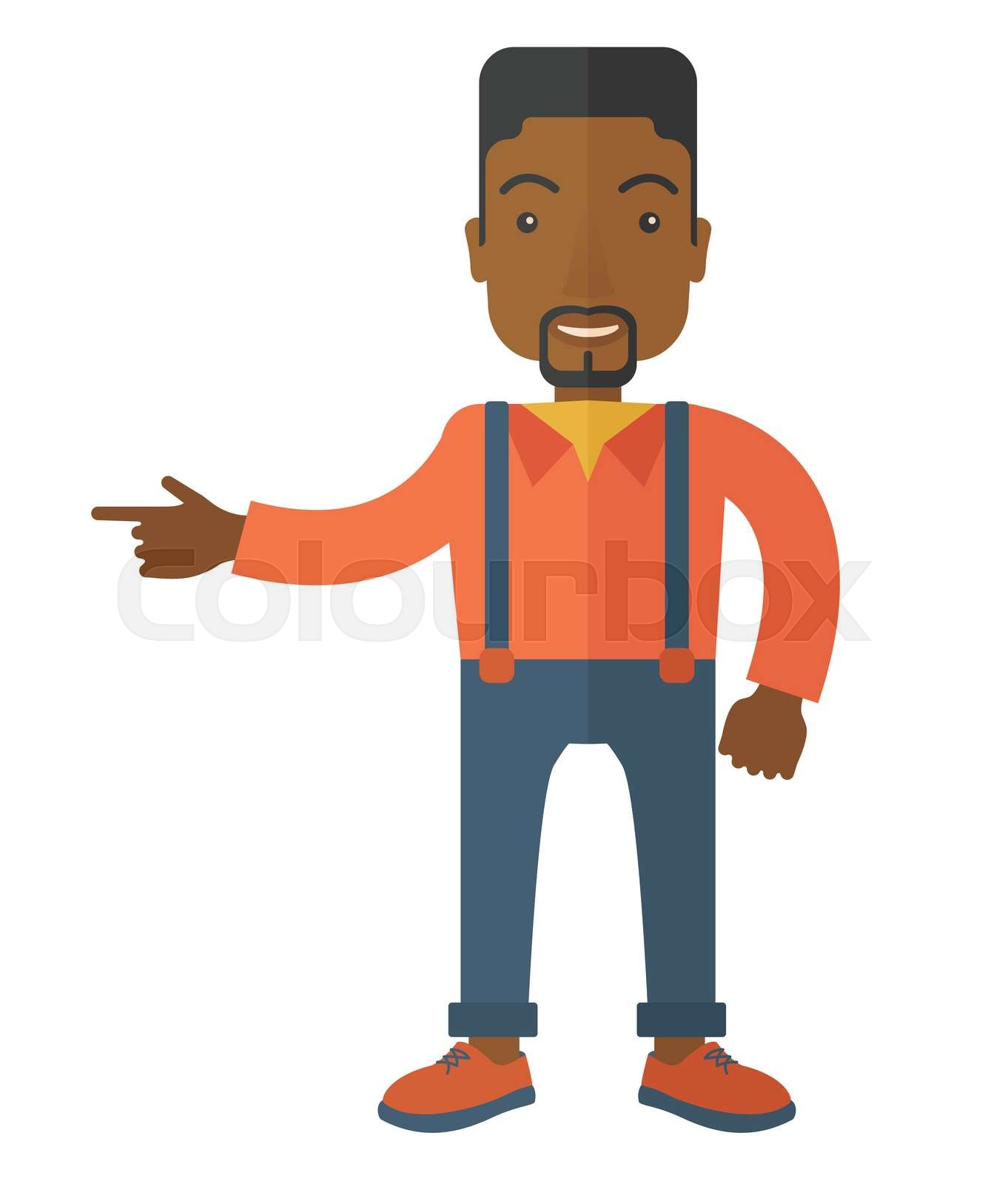 Intelligent black guy. | Stock vector | Colourbox