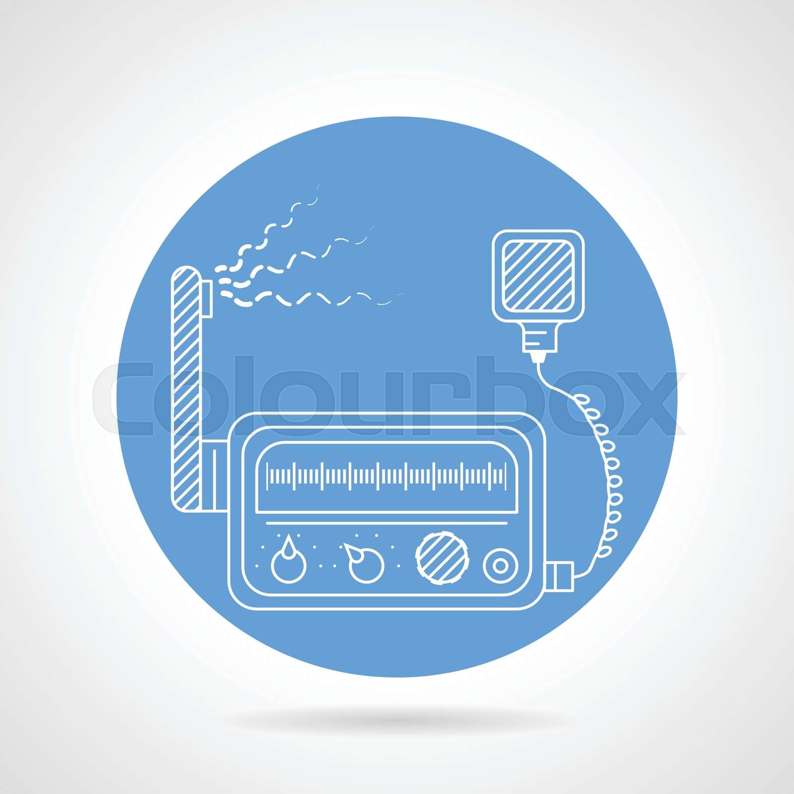 VHF transmitter blue round vector icon | Stock vector | Colourbox