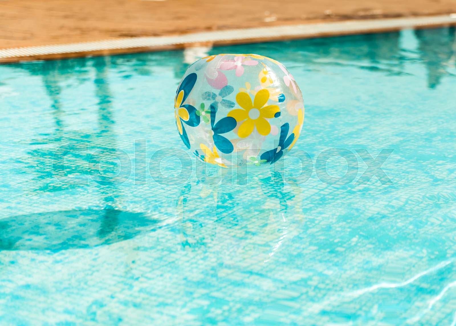 Inflatable ball in the swimming pool | Stock image | Colourbox