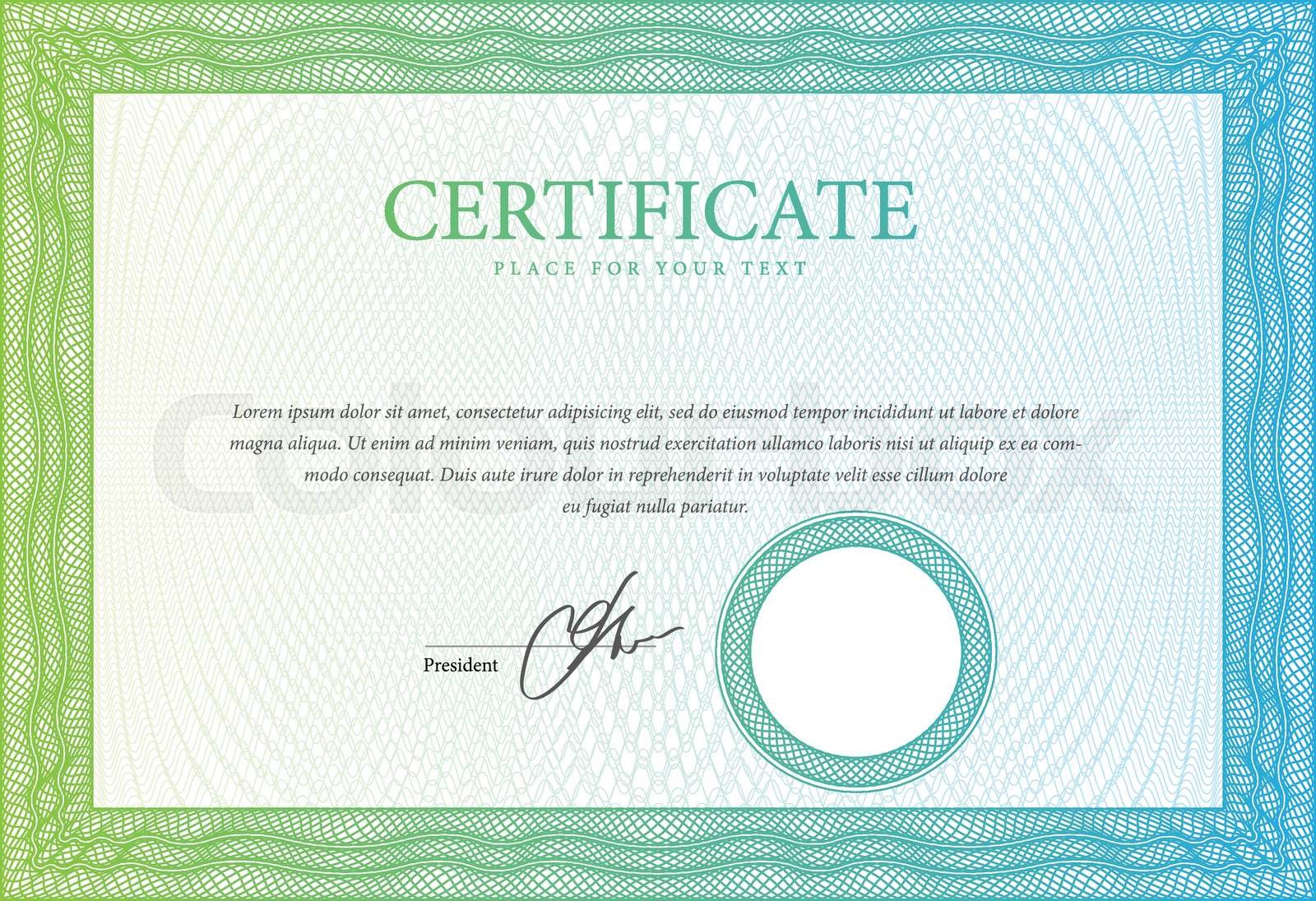 Certificate and diplomas template. Vector | Stock vector | Colourbox