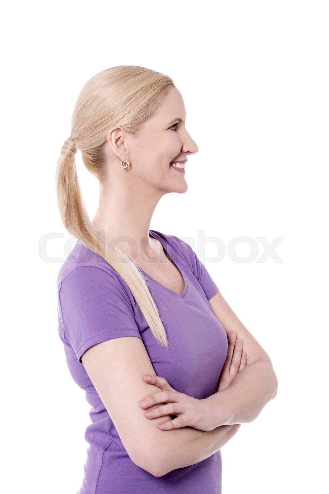 Side pose of fashion woman | Stock image | Colourbox