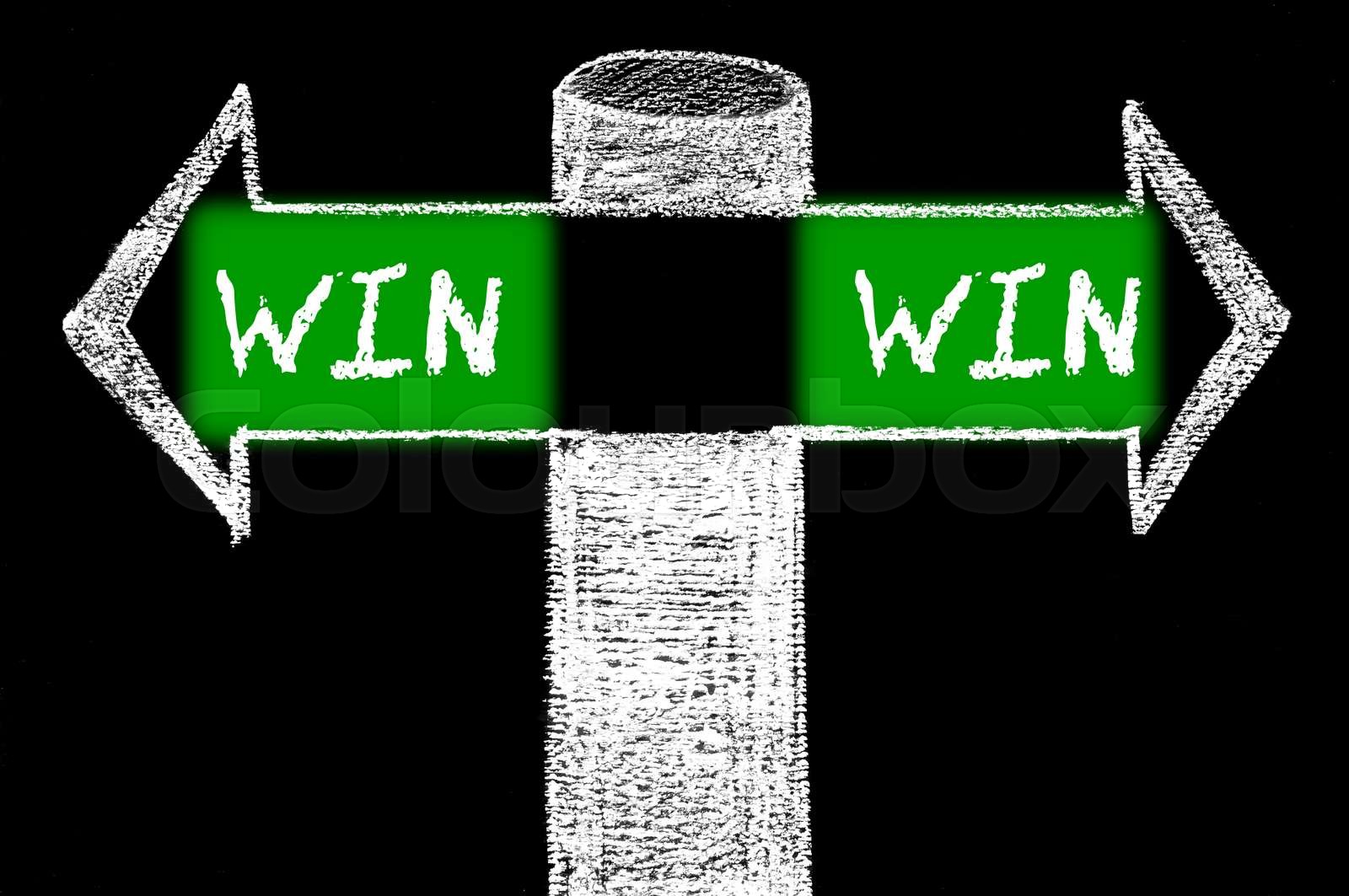 Opposite arrows with Win-Win Solution | Stock image | Colourbox
