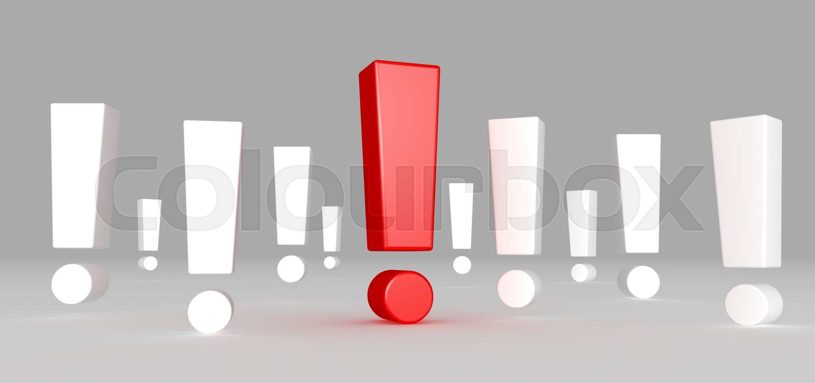 ausrufezeichen, zeichen, punkt | Stock Bild | Colourbox