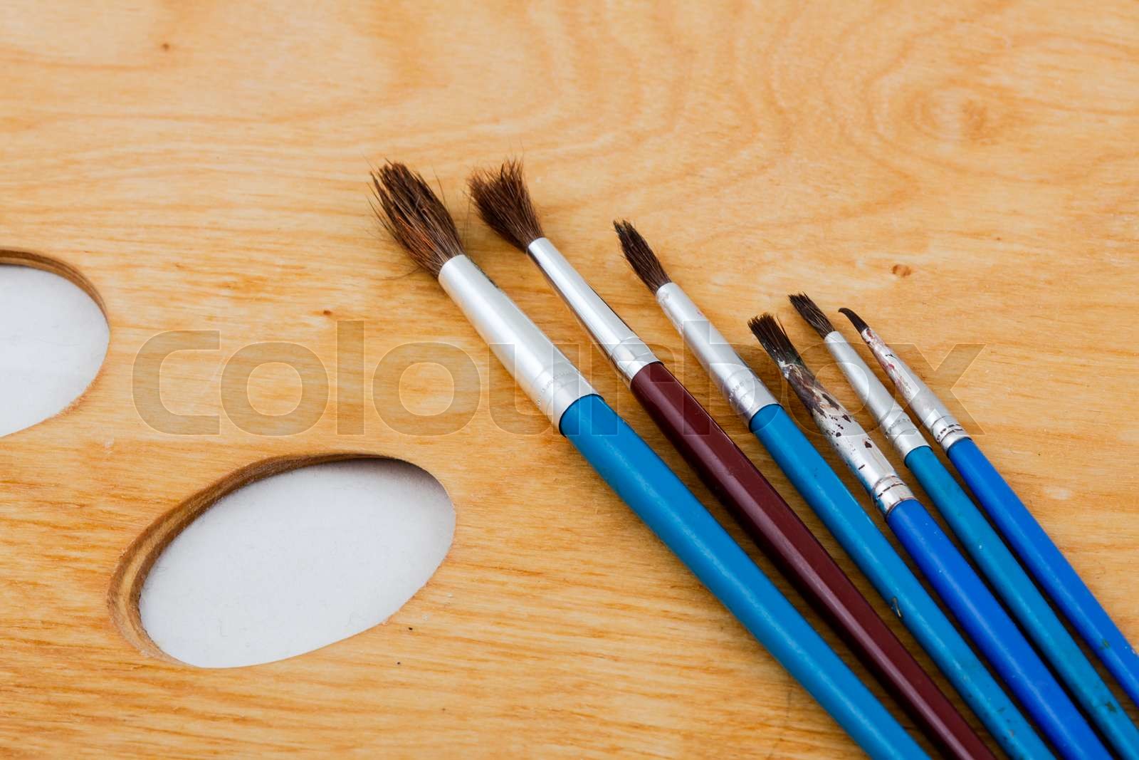 Artist's clean palette | Stock image | Colourbox