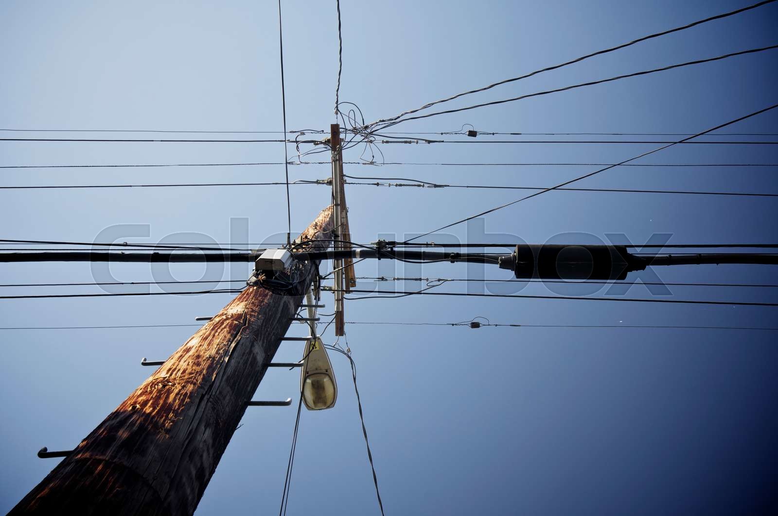 Wooden pylon | Stock image | Colourbox