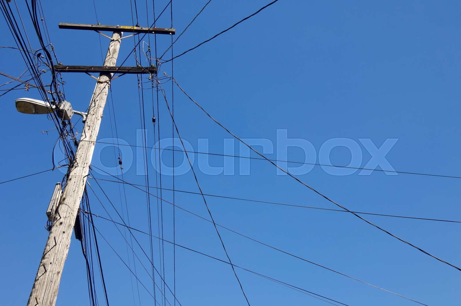 Wooden pylon | Stock image | Colourbox