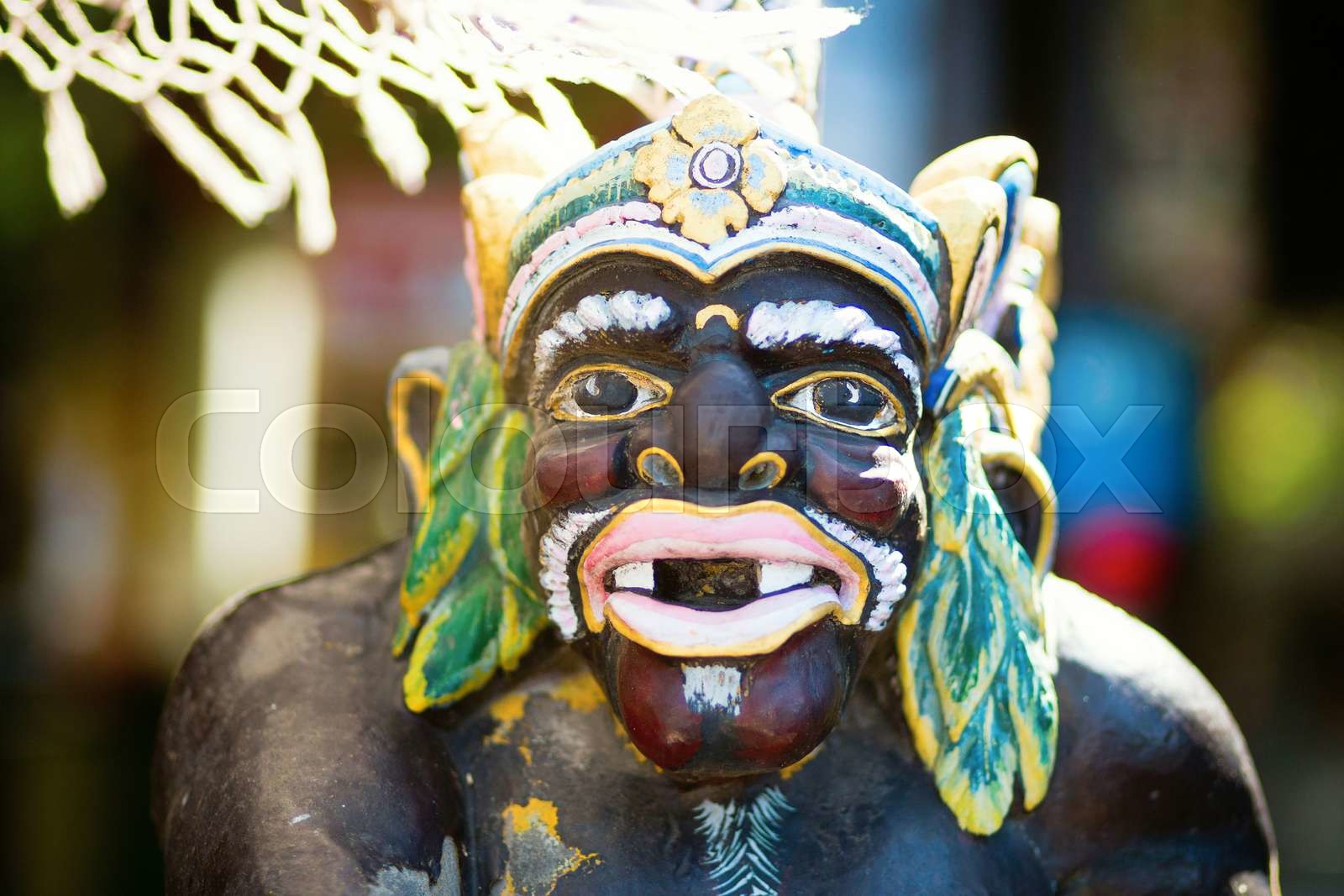 Traditional Balinese God statue in Ubud temple | Stock image | Colourbox