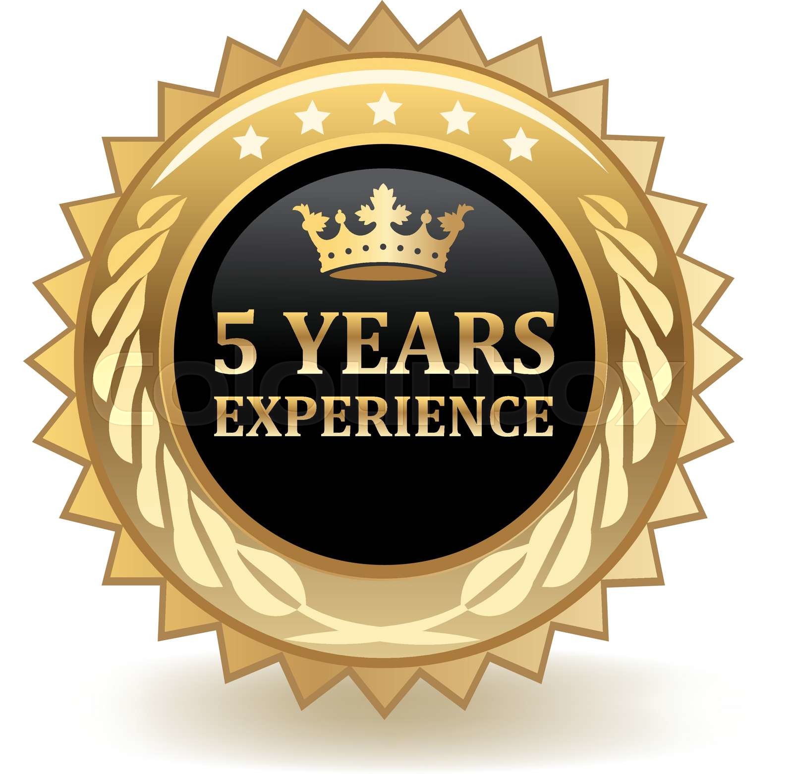 Five Years Experience Badge | Stock vector | Colourbox