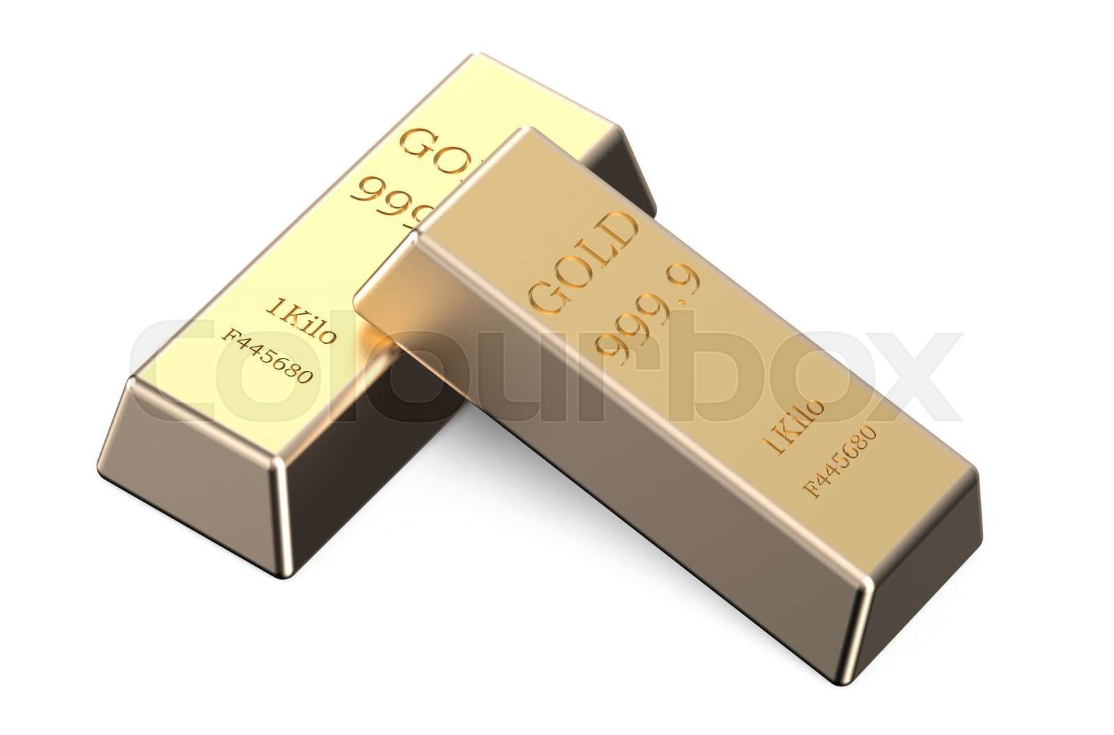 two gold bars | Stock image | Colourbox